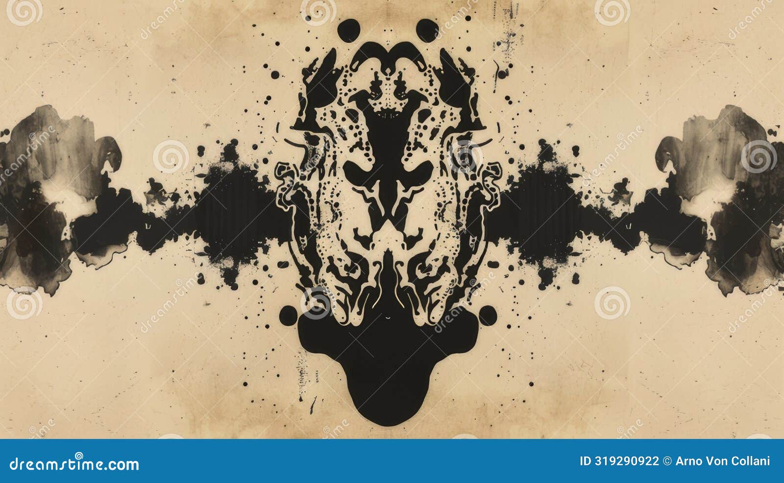 Mask of the Mind: Rorschach Inkblot Test Invites Interpretation" Stock ...