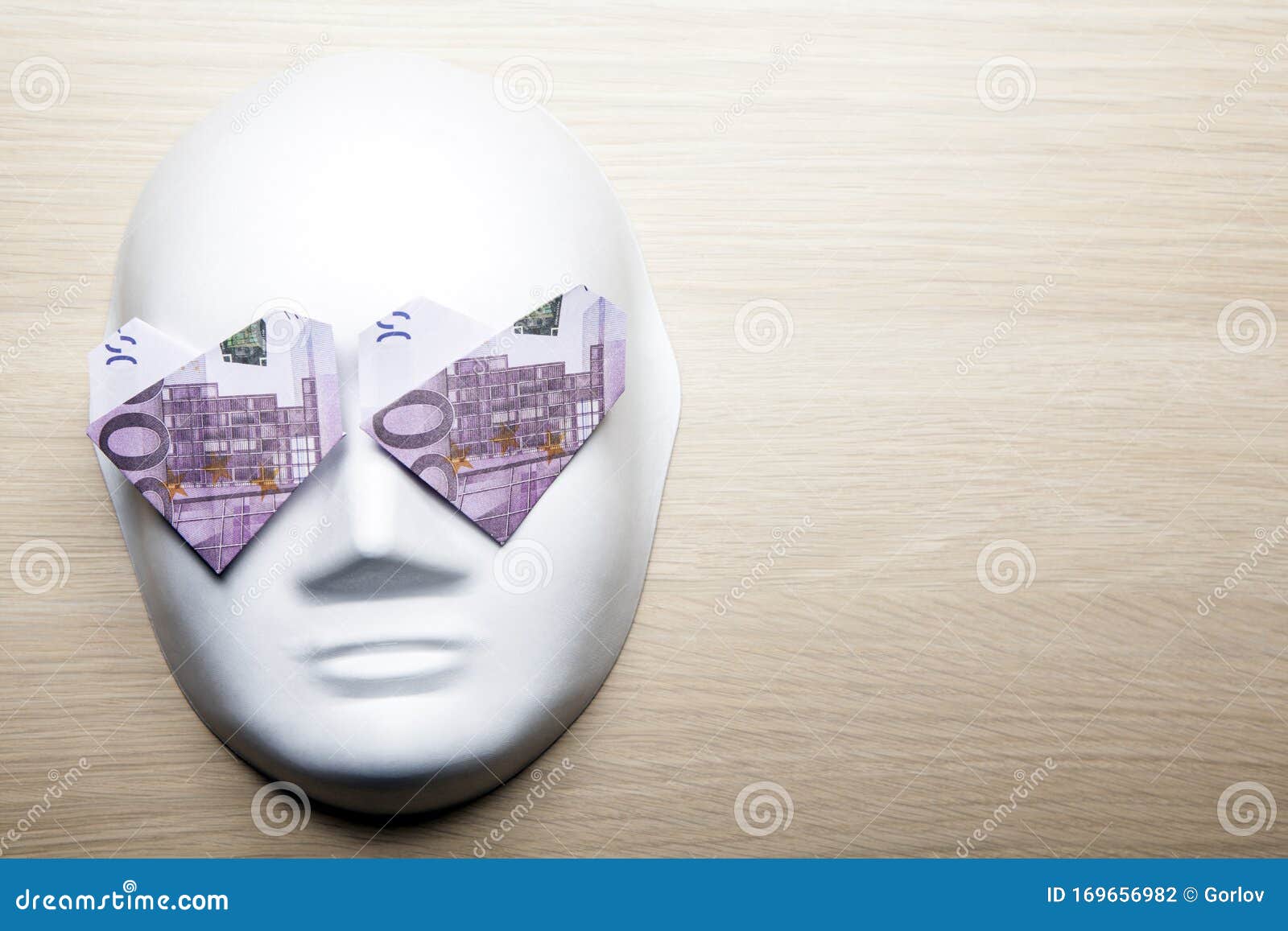 Mask Money Banknote Table Background Stock Photo - Image of abstract ...