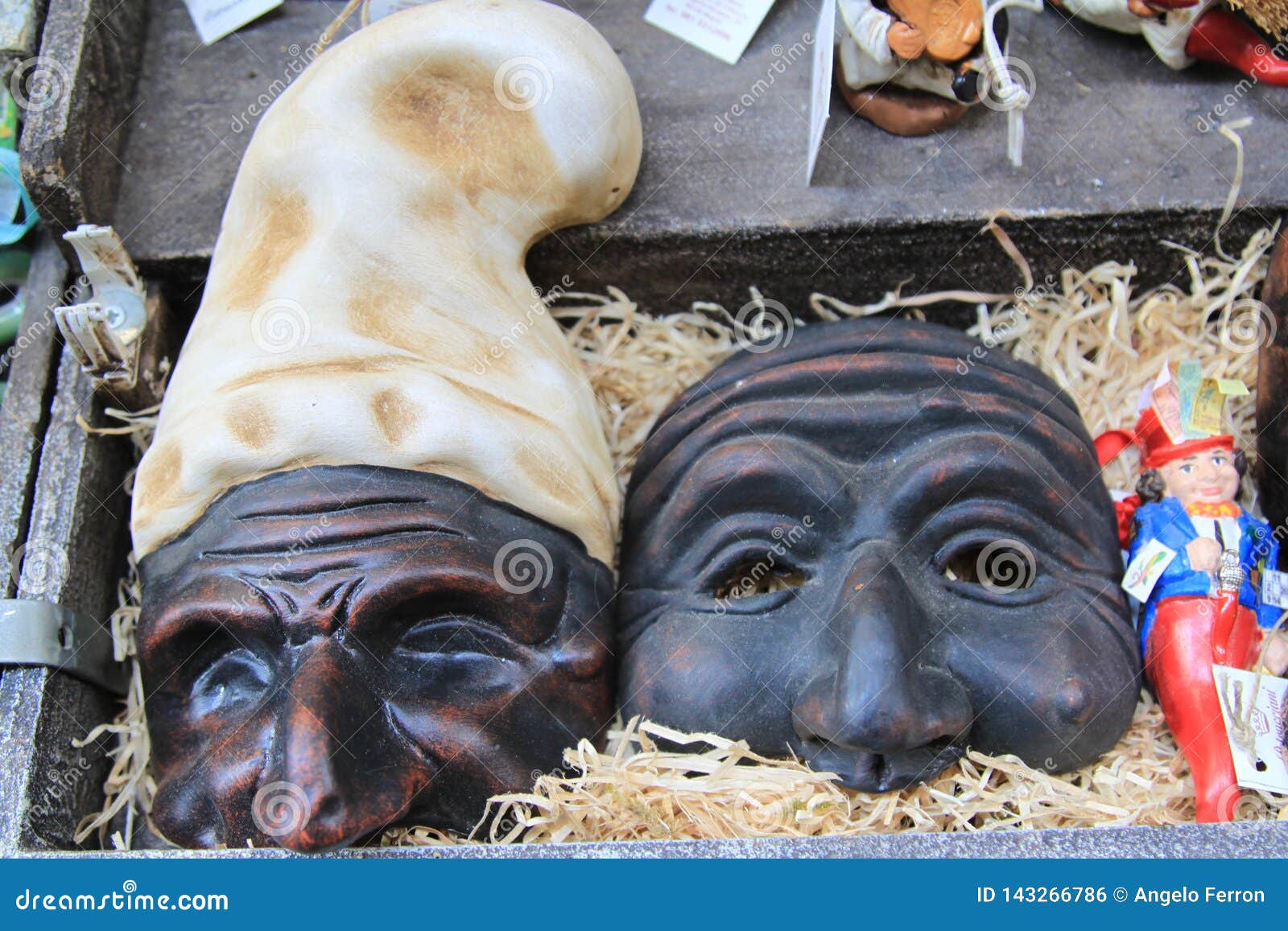 Mask of the Naples Pulcinella Tradition Stock Photo - Image of figure ...