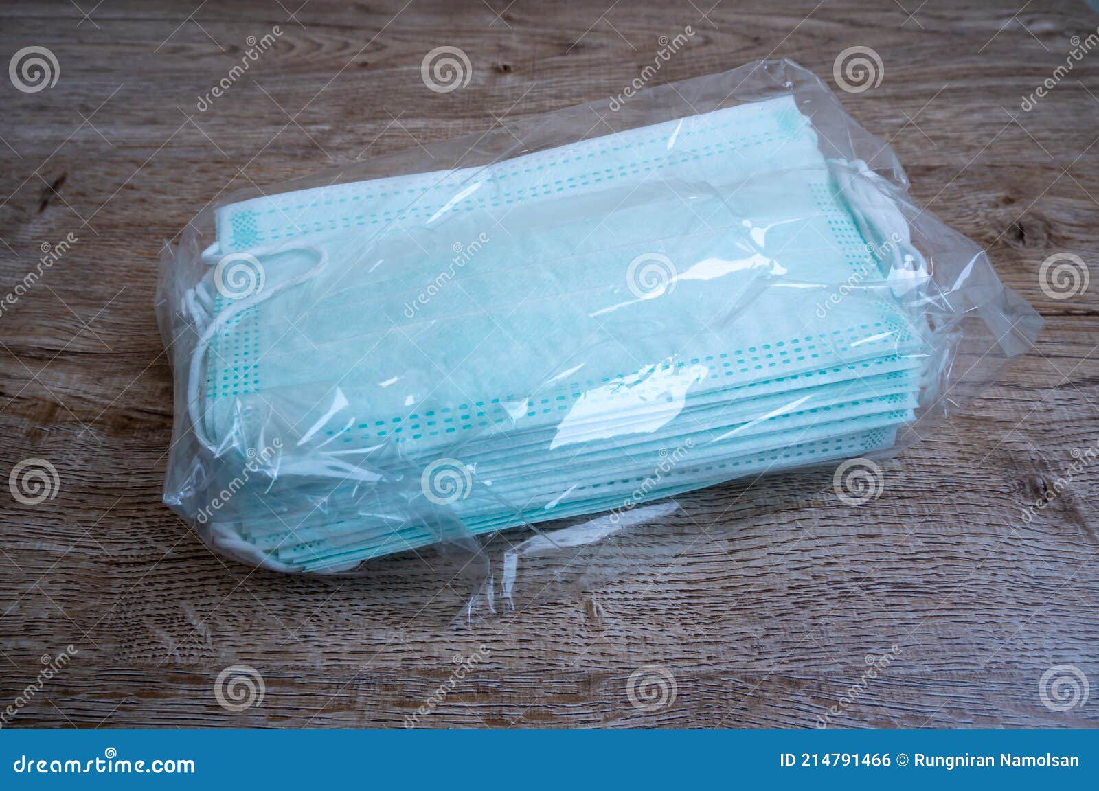 A Mask Pack in a Clear Plastic Bag Stock Photo - Image of protection ...