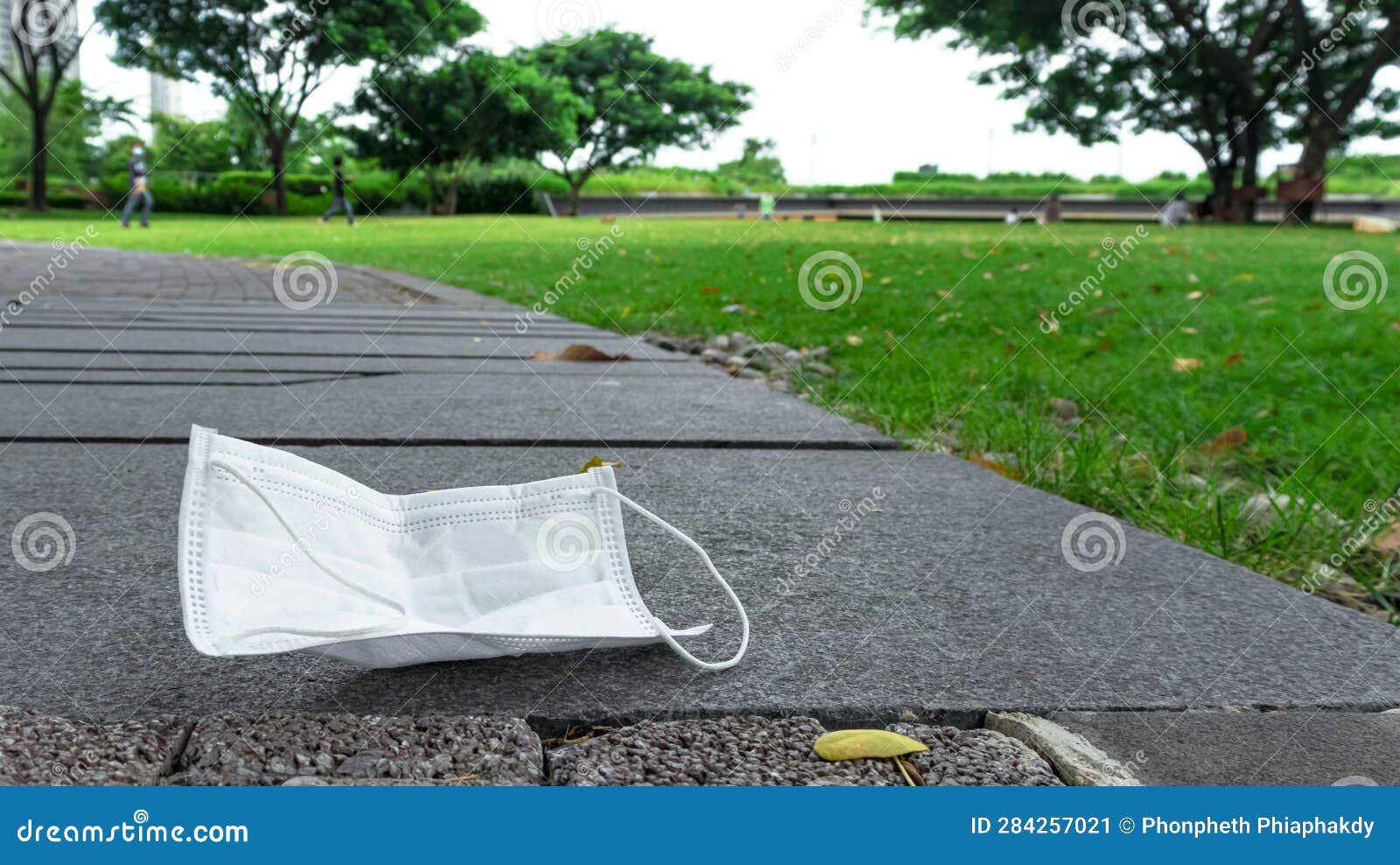 Mask, Park, Garbage Pollution Stock Image - Image of corona, care ...