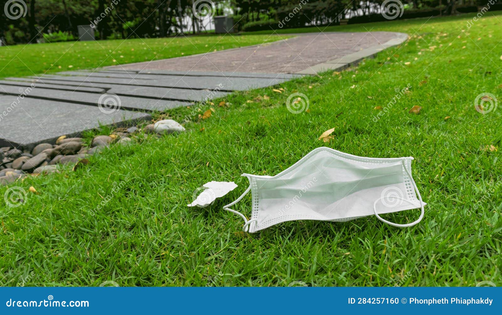 Mask, Park, Garbage Pollution Stock Photo - Image of care, plastic ...