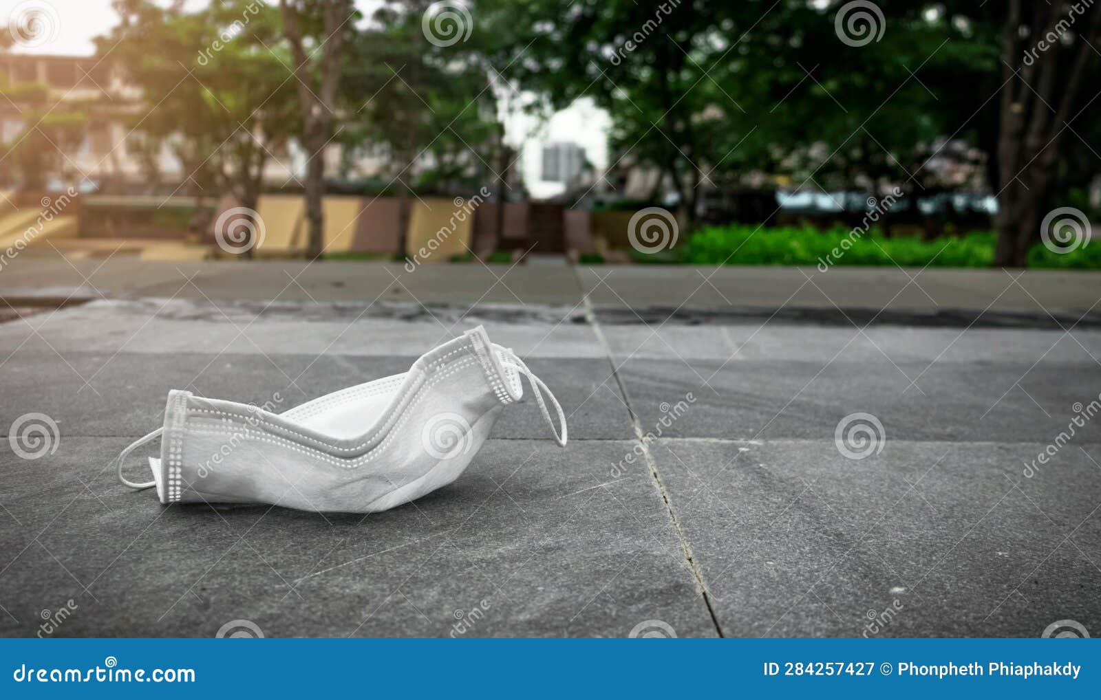 Mask, Park, Garbage Pollution Stock Image - Image of surgical, pandemic ...