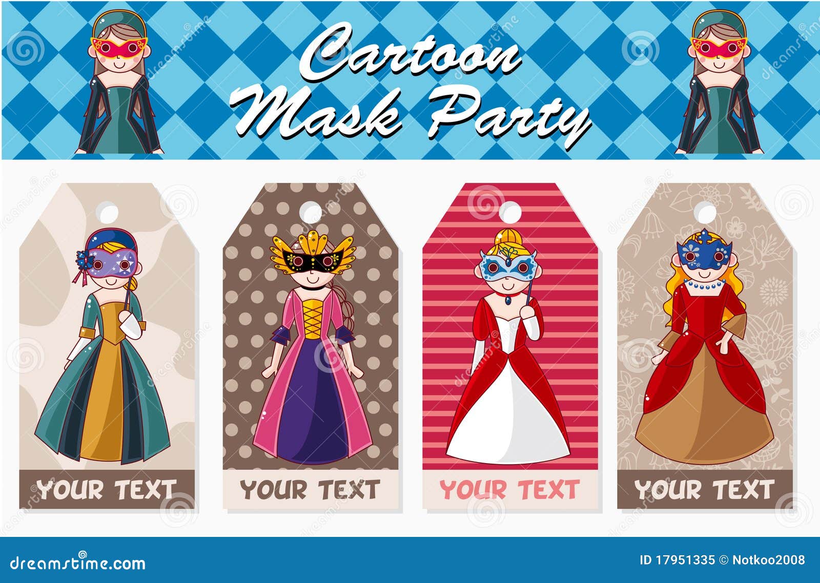 Mask party card stock vector. Illustration of beauty - 17951335