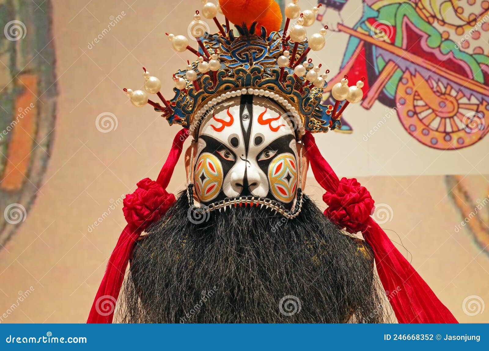 Mask of beijing opera editorial photography. Image of cityscape - 246668352