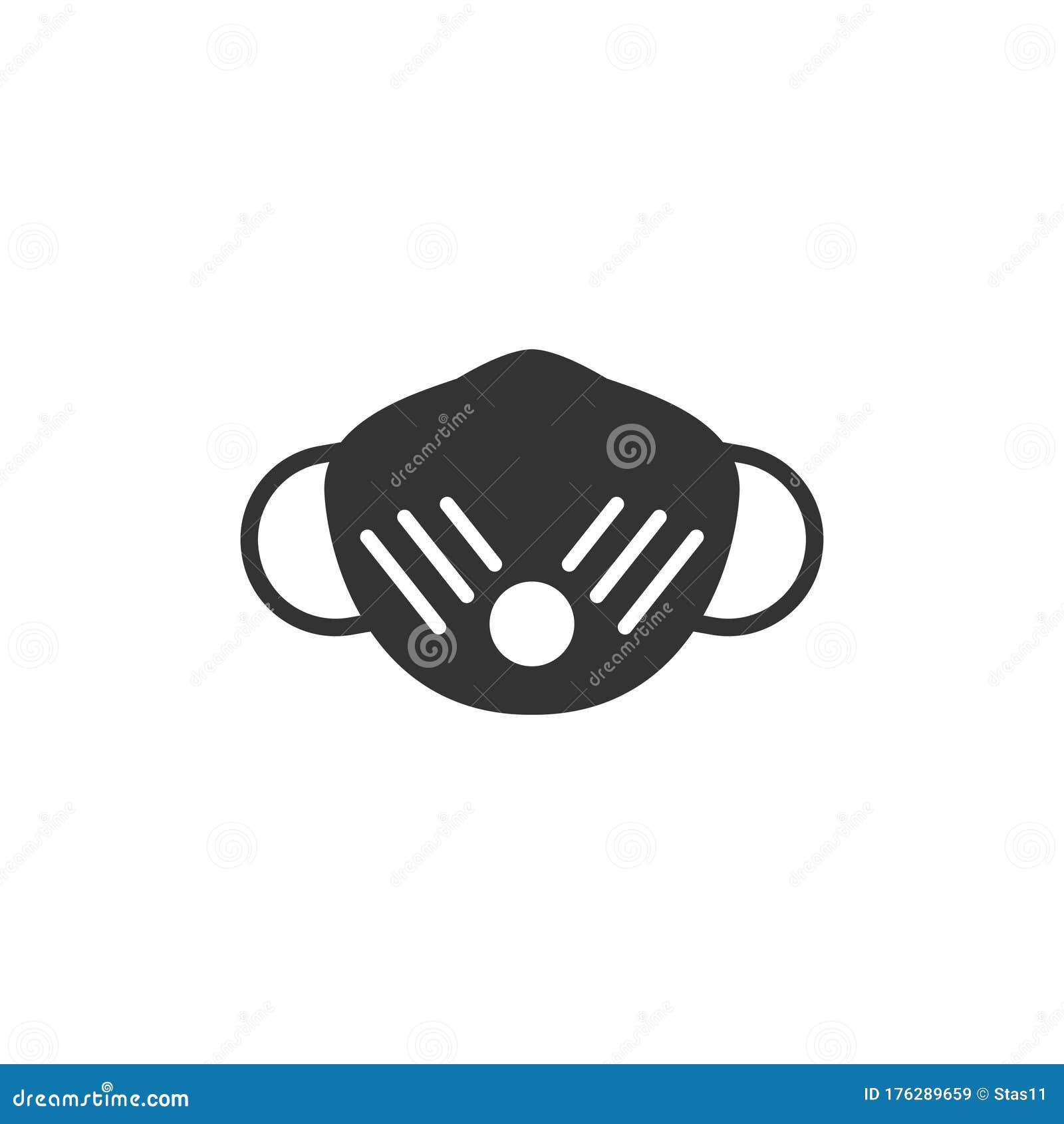 Mask Prevent Icon in Simple Design. Vector Illustration Stock Vector ...