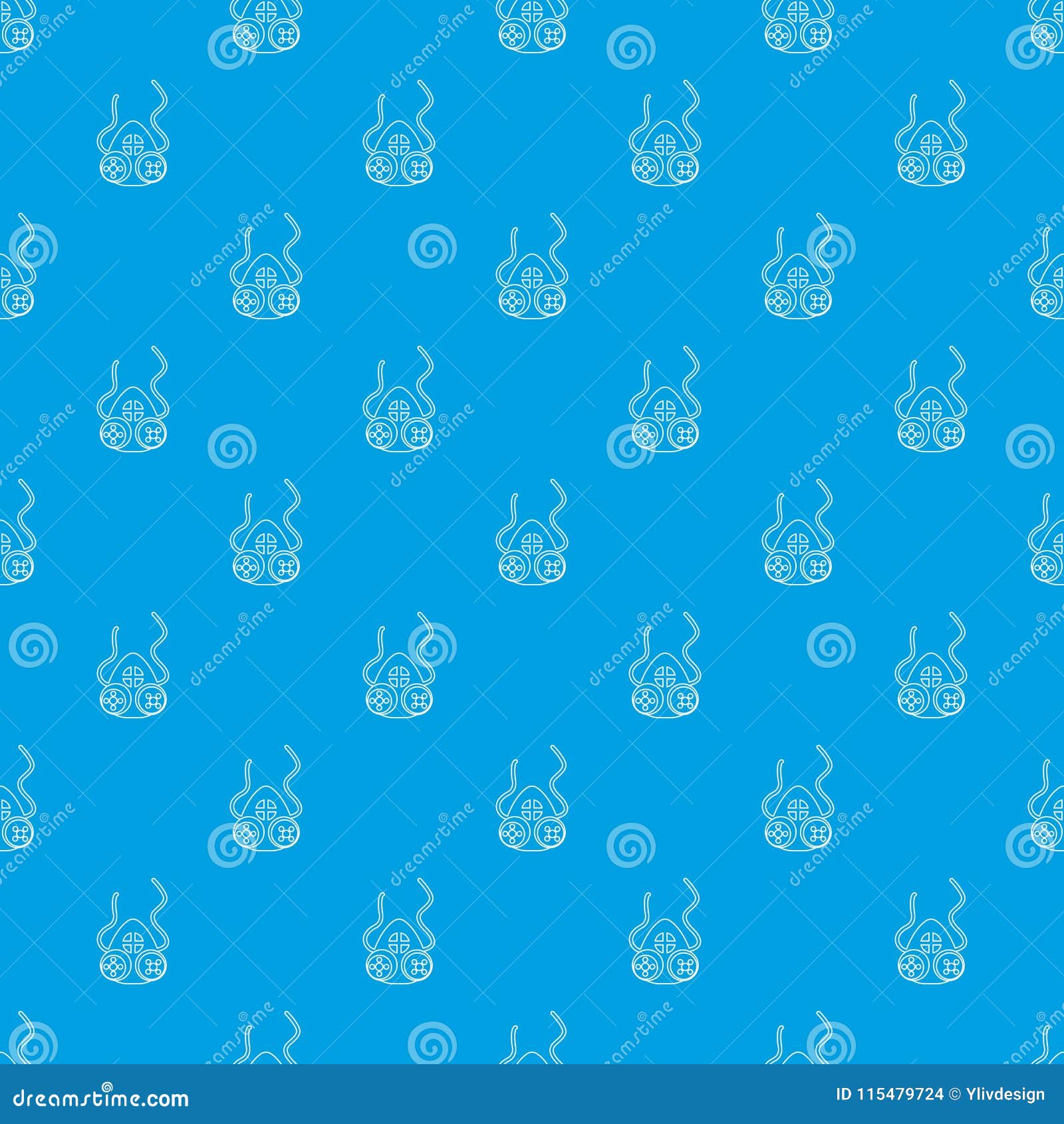 Mask Protection Pattern Vector Seamless Blue Stock Vector ...