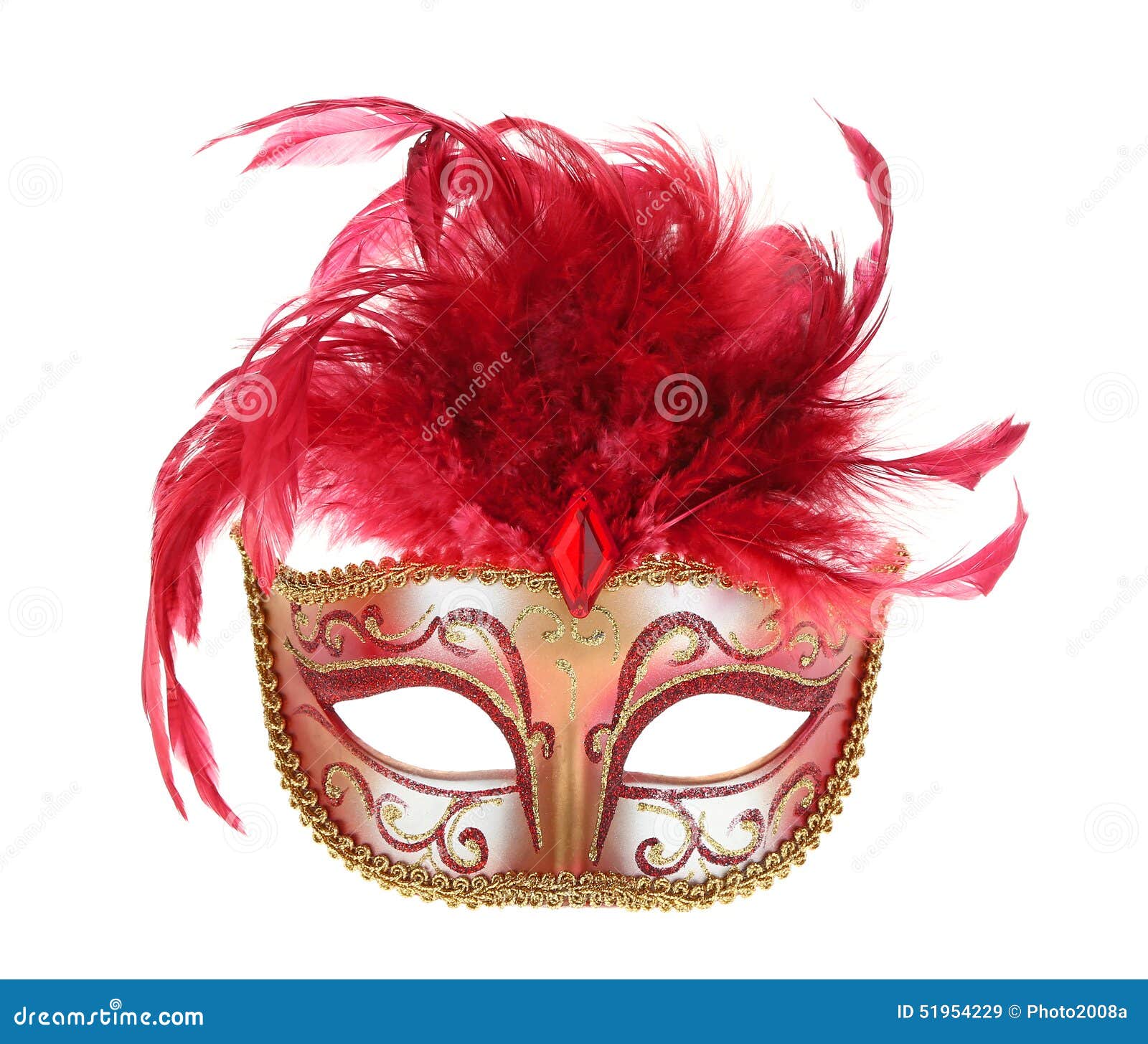 Mask in Red and Gold stock image. Image of luxury, celebration - 51954229