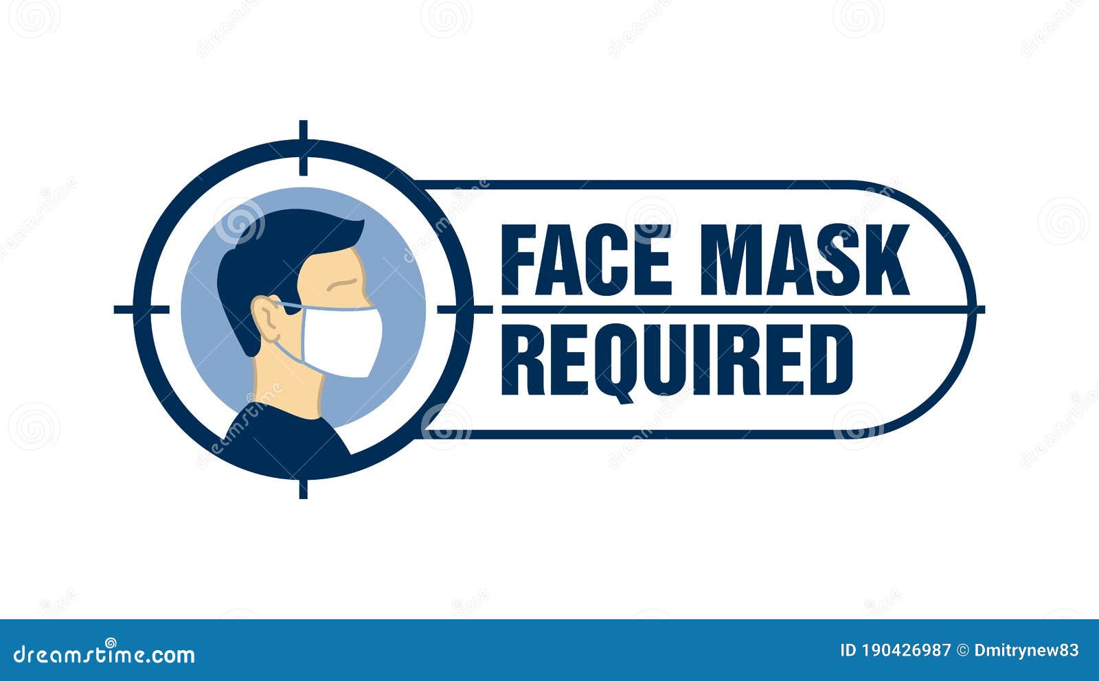 Mask Required Attention Sign To Prevent Covid 19 Virus, Warning Or ...