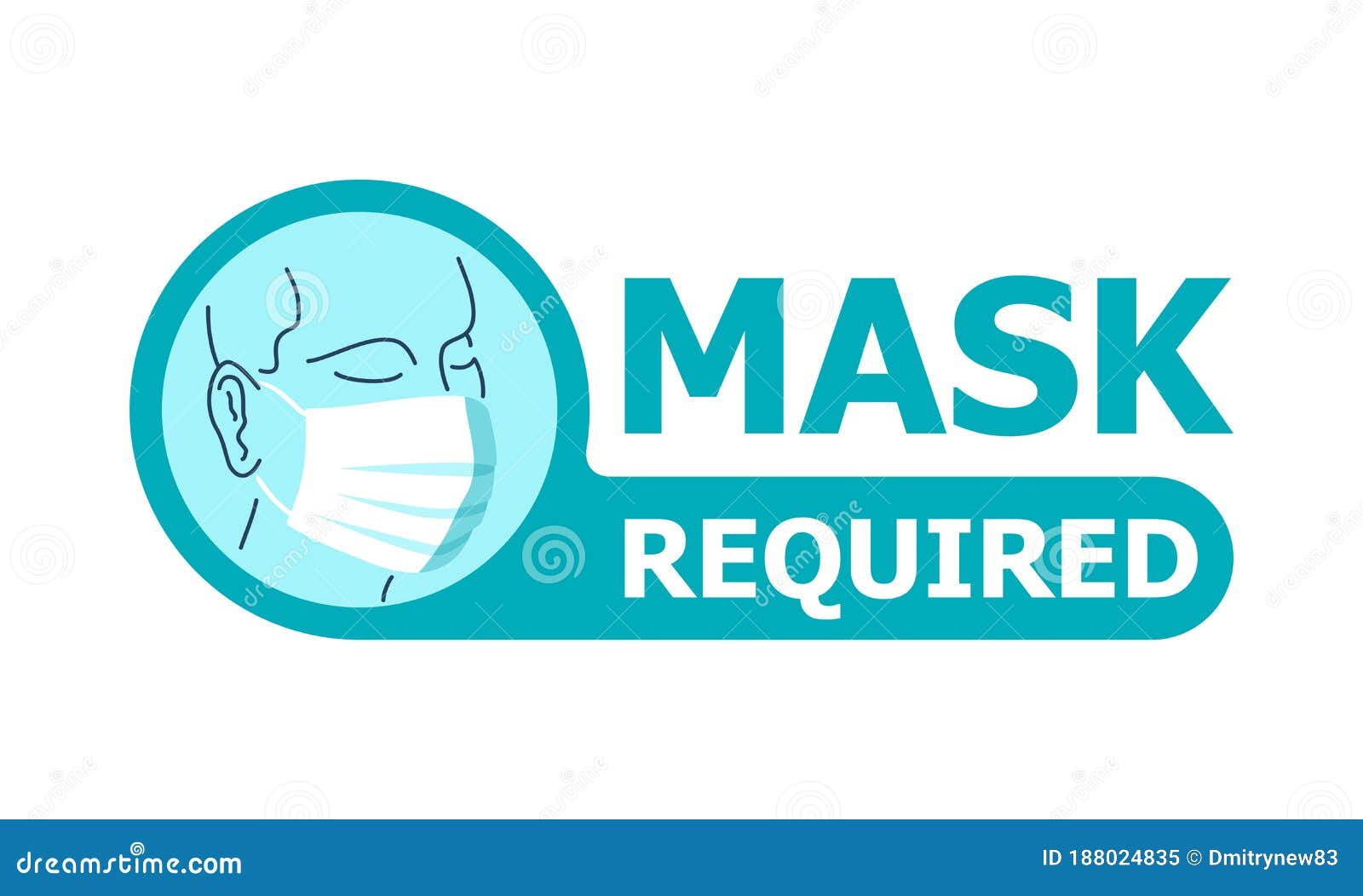 Mask Required Attention Sign - Stock Vector - Illustration of notice ...