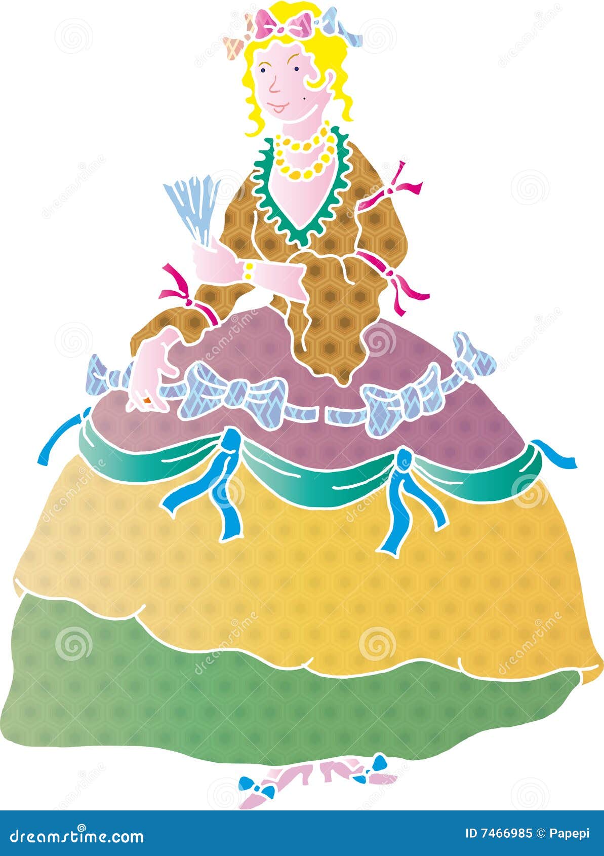 Mask Rosaura stock vector. Illustration of colors, pantalone - 7466985