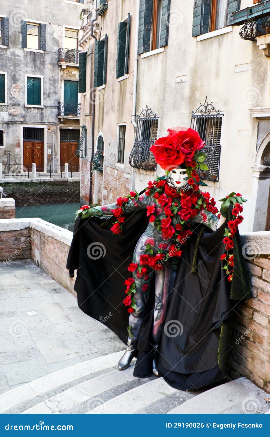 The mask in roses stock photo. Image of fashion, italy - 29190026