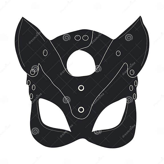 Mask Sex Toy Glyph Icon Vector Mask Sex Toy Sign Stock Vector Illustration Of Brown Bondage