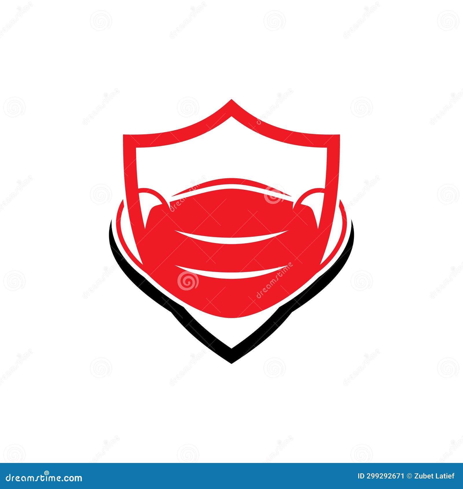 Mask with Shield Vector Logo Template. Design Use Shield Symbol Stock ...