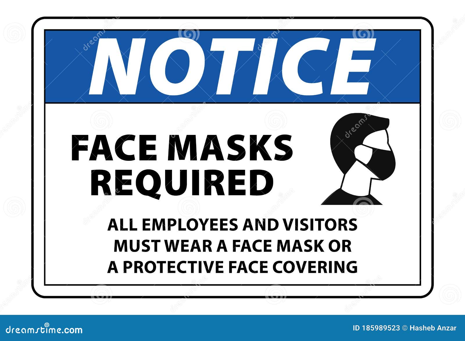 Mask Should Be Worn Sign, Face Mask Required Notice Board Vector Stock ... Mask Should Be Worn Sign, Face Mask Required Notice Board Vector Stock ...