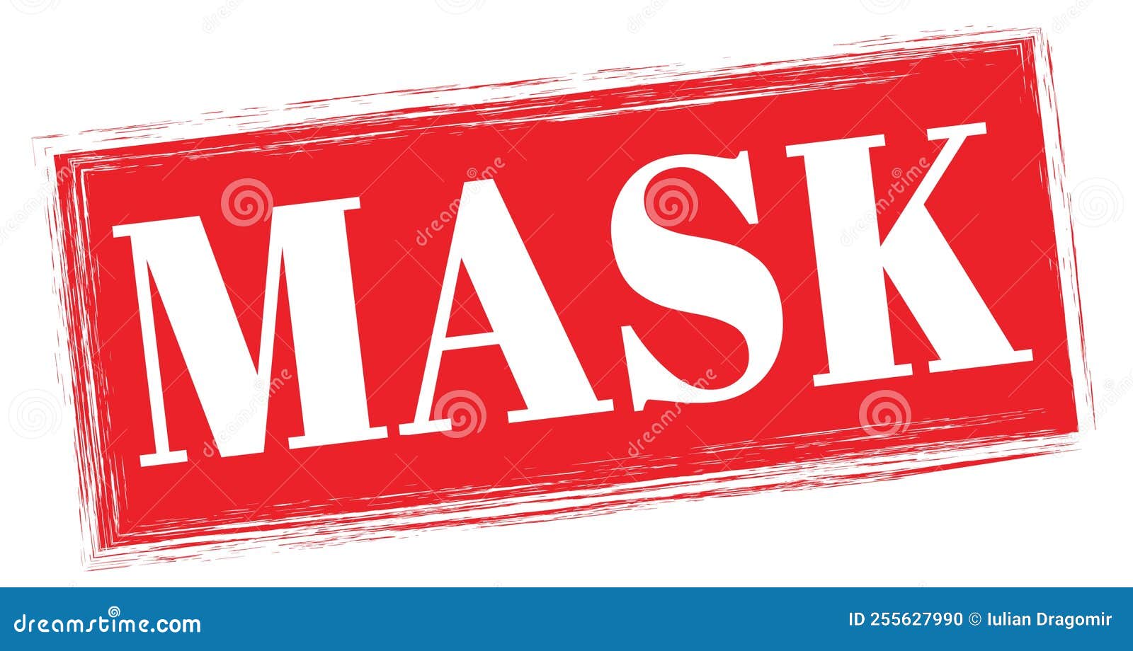 MASK Text Written on Red Stamp Sign Stock Illustration - Illustration ...