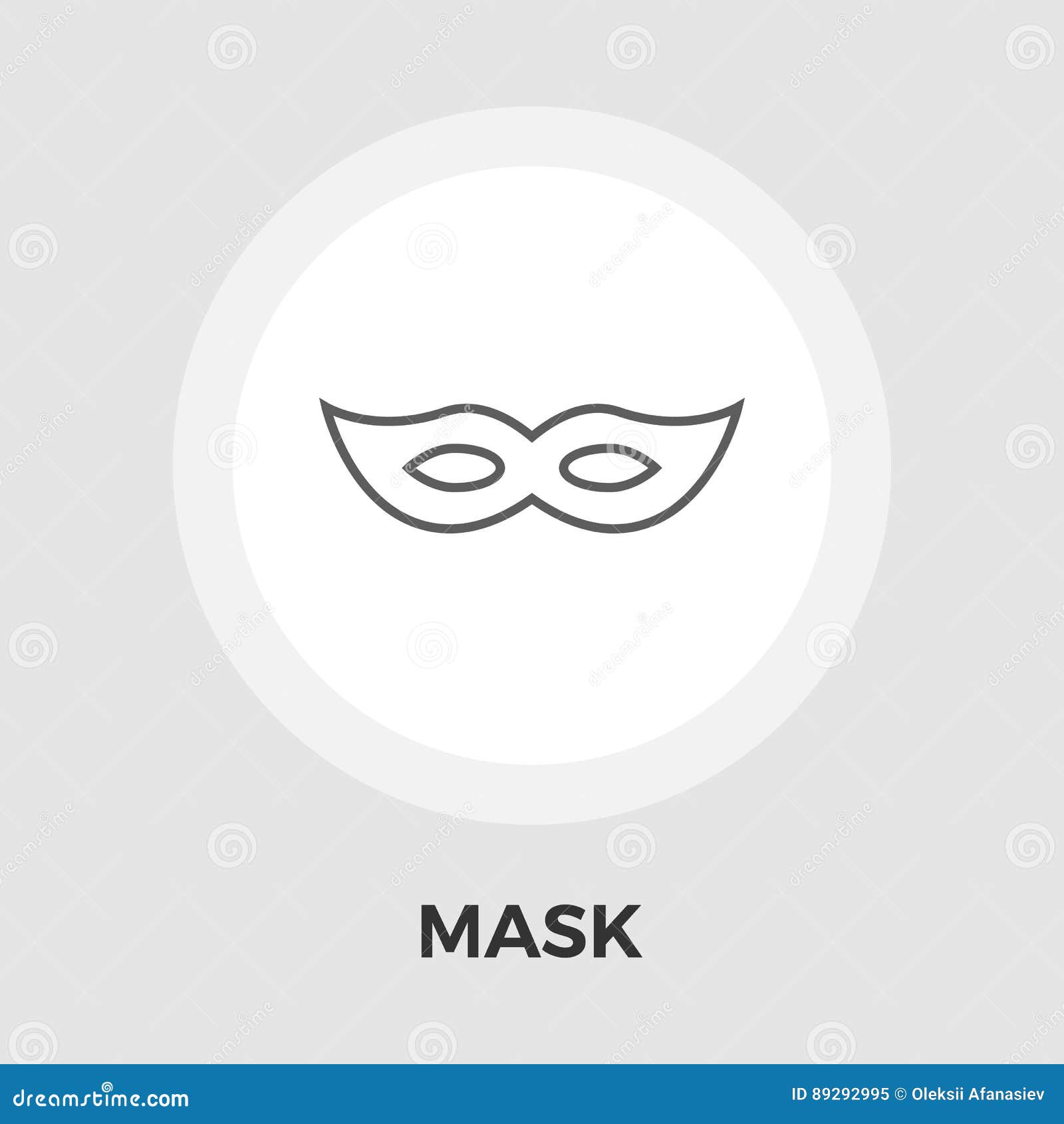 Mask vector flat icon stock vector. Illustration of painting - 89292995
