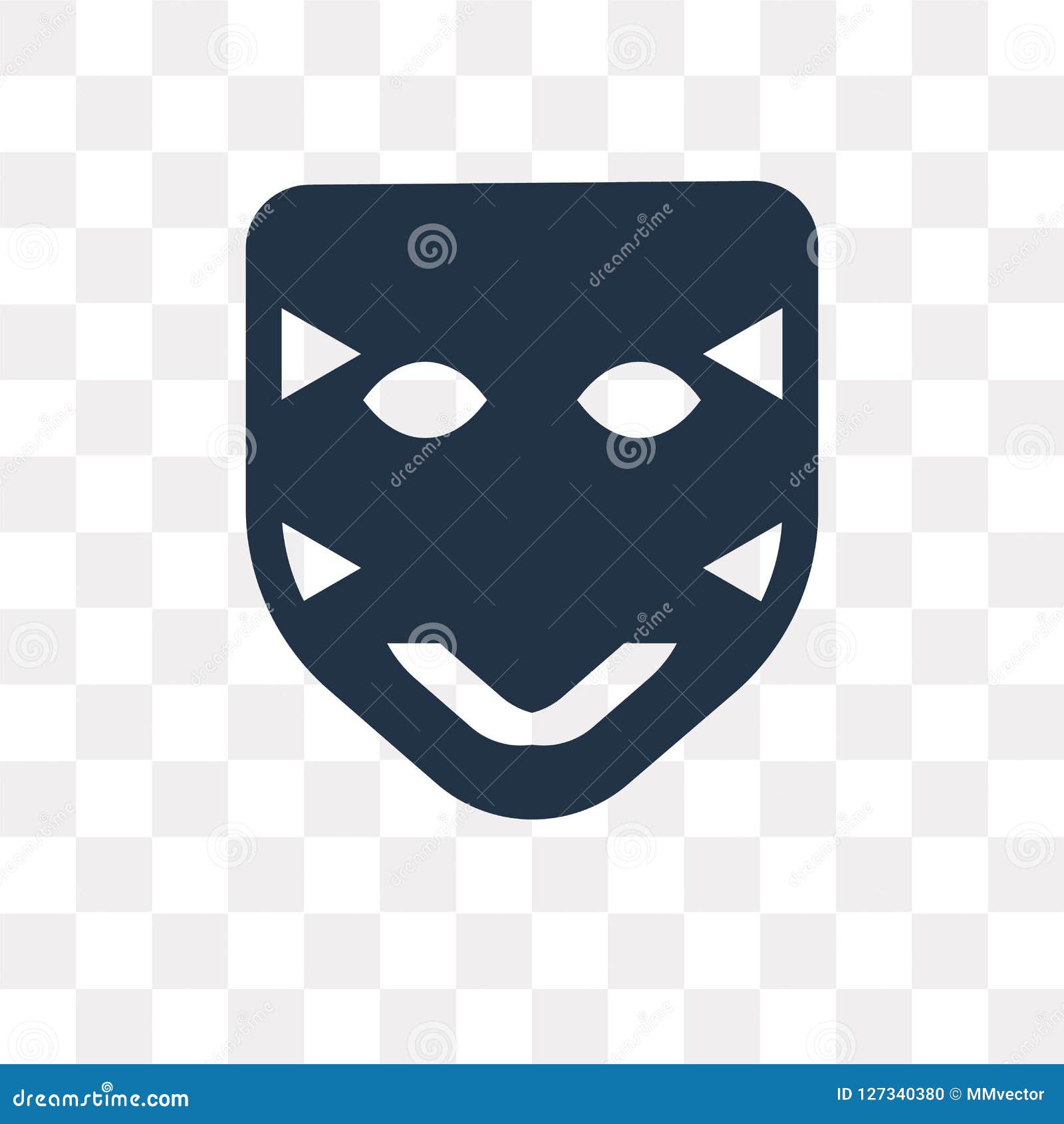 Mask Vector Icon Isolated on Transparent Background, Mask Trans Stock ...