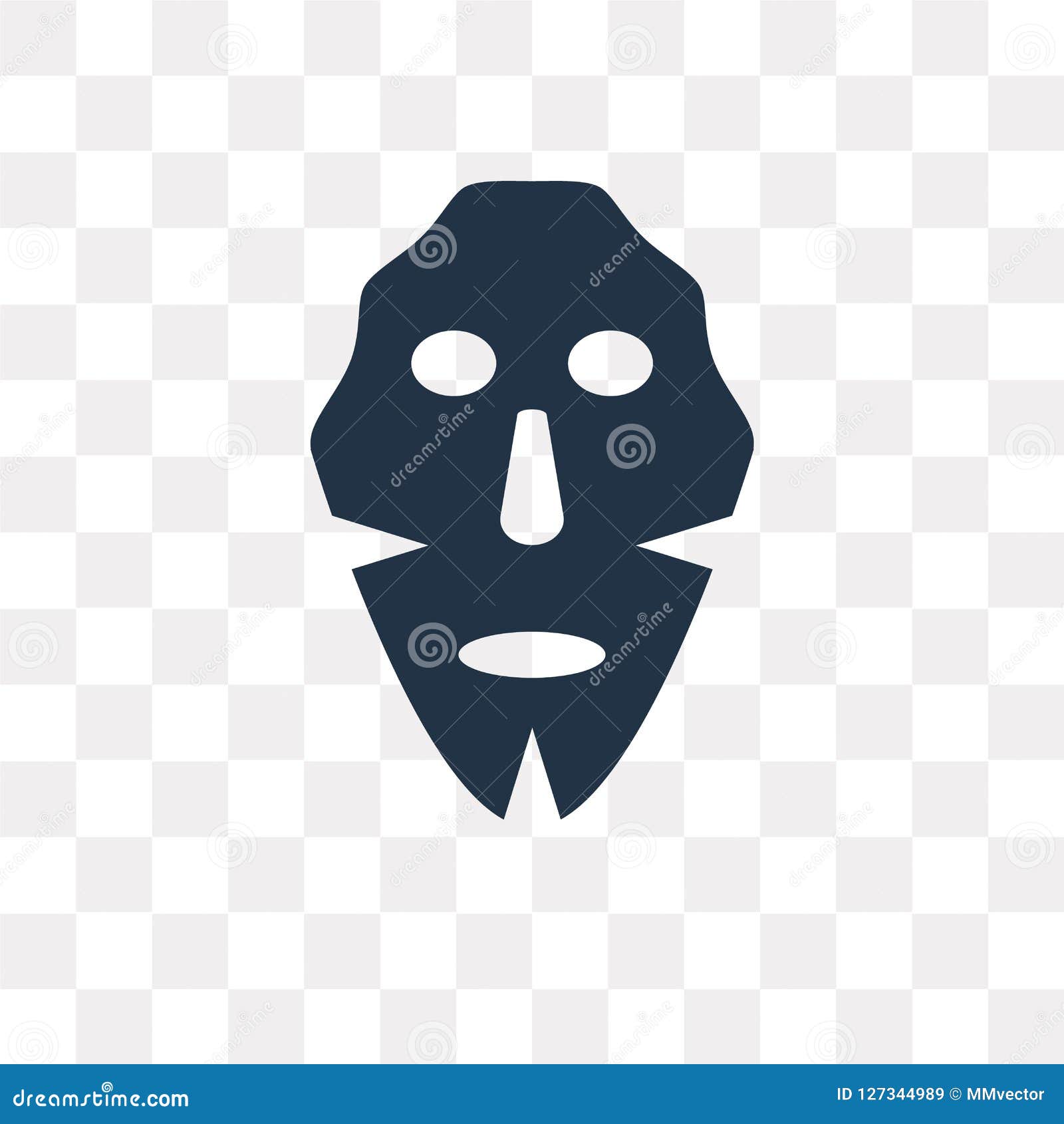 Mask Vector Icon Isolated on Transparent Background, Mask Trans Stock ...