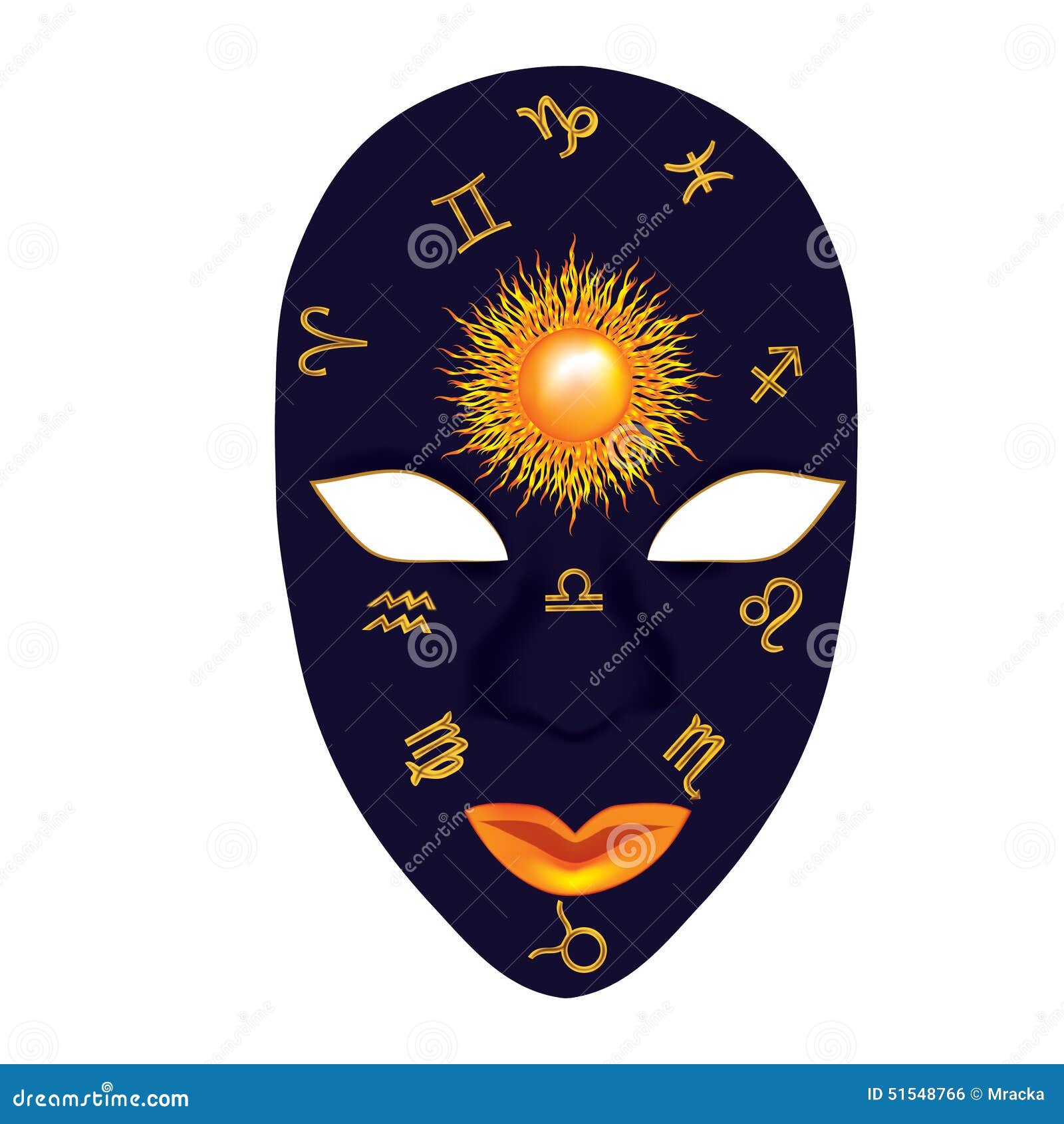 Mask zodiac stock illustration. Illustration of calendar - 51548766
