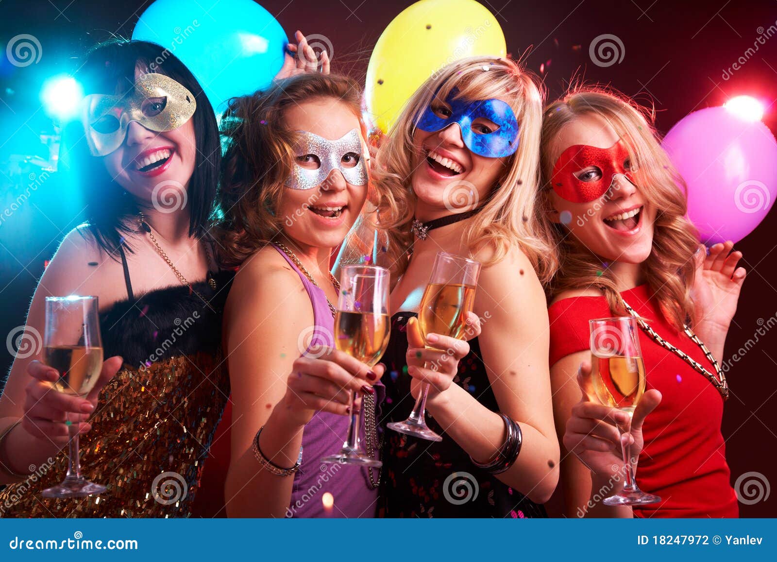 Masked ball stock photo. Image of drink, holiday, happiness - 18247972
