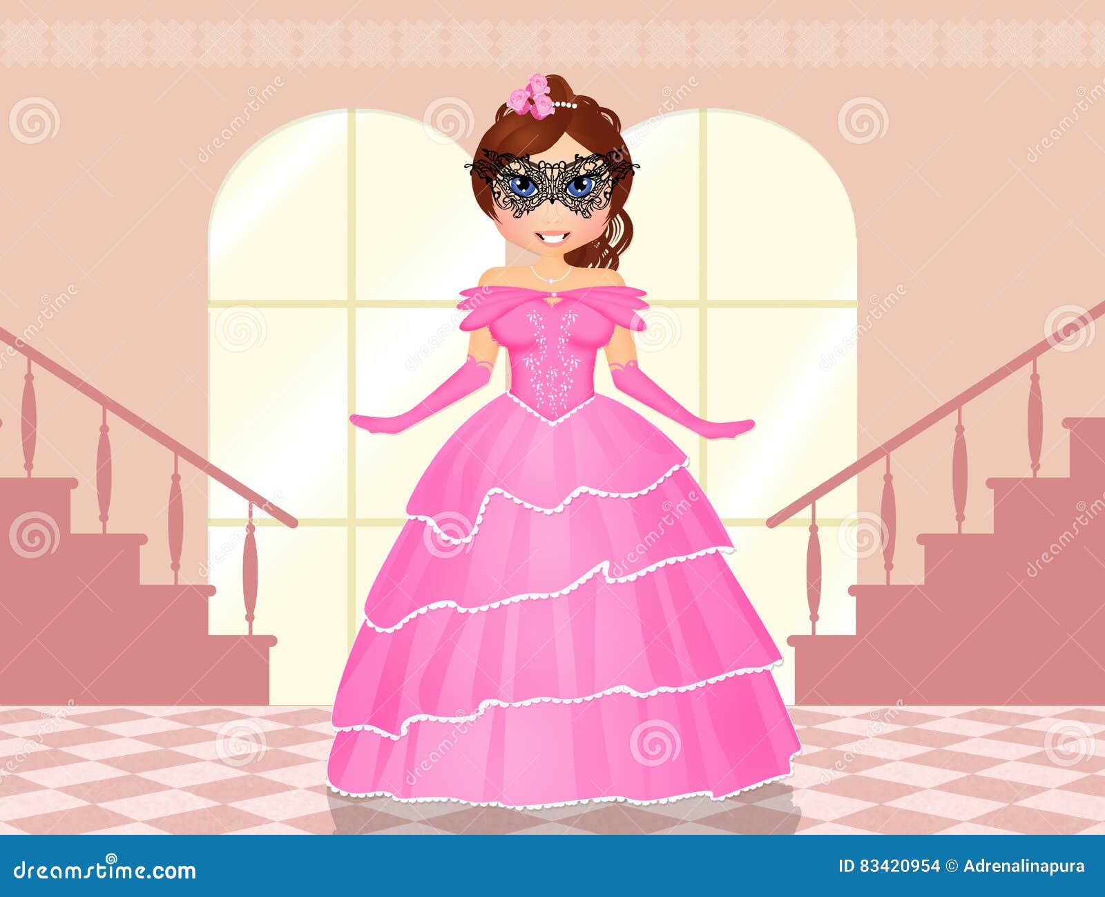 Masked ball stock illustration. Illustration of retro - 83420954