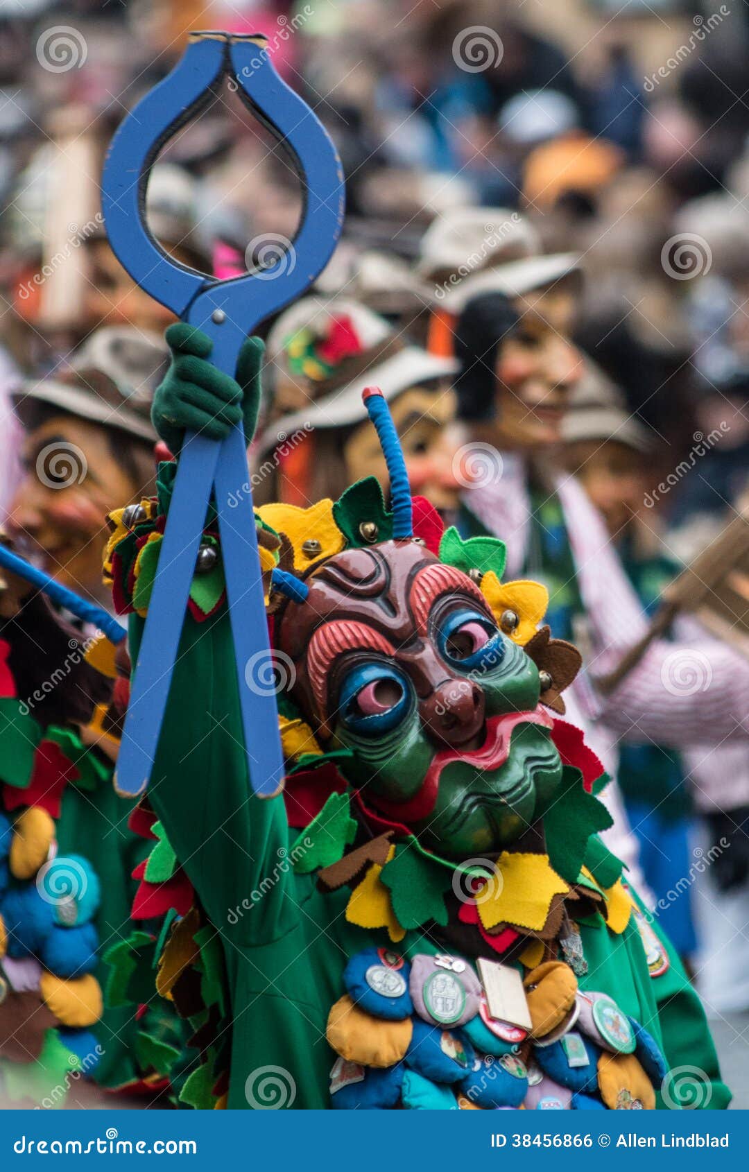 Masked Carnival Figure stock photo. Image of parade, wooden - 38456866