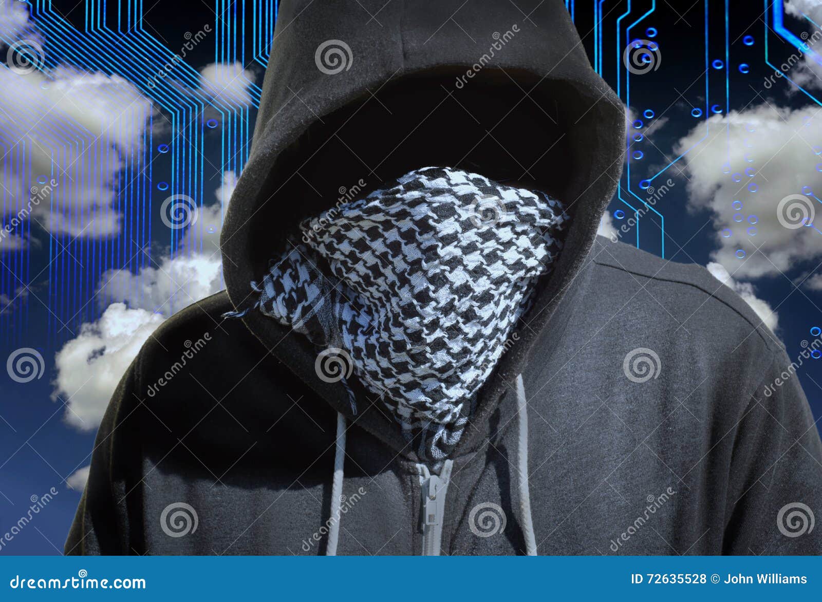 Masked Computer Hacker Thief Concept Stock Photo - Image of mystery ...