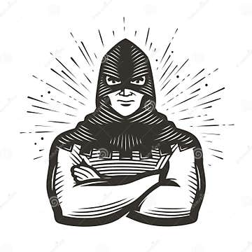 Masked Executioner Symbol. Execution Vector Illustration Stock Vector ...