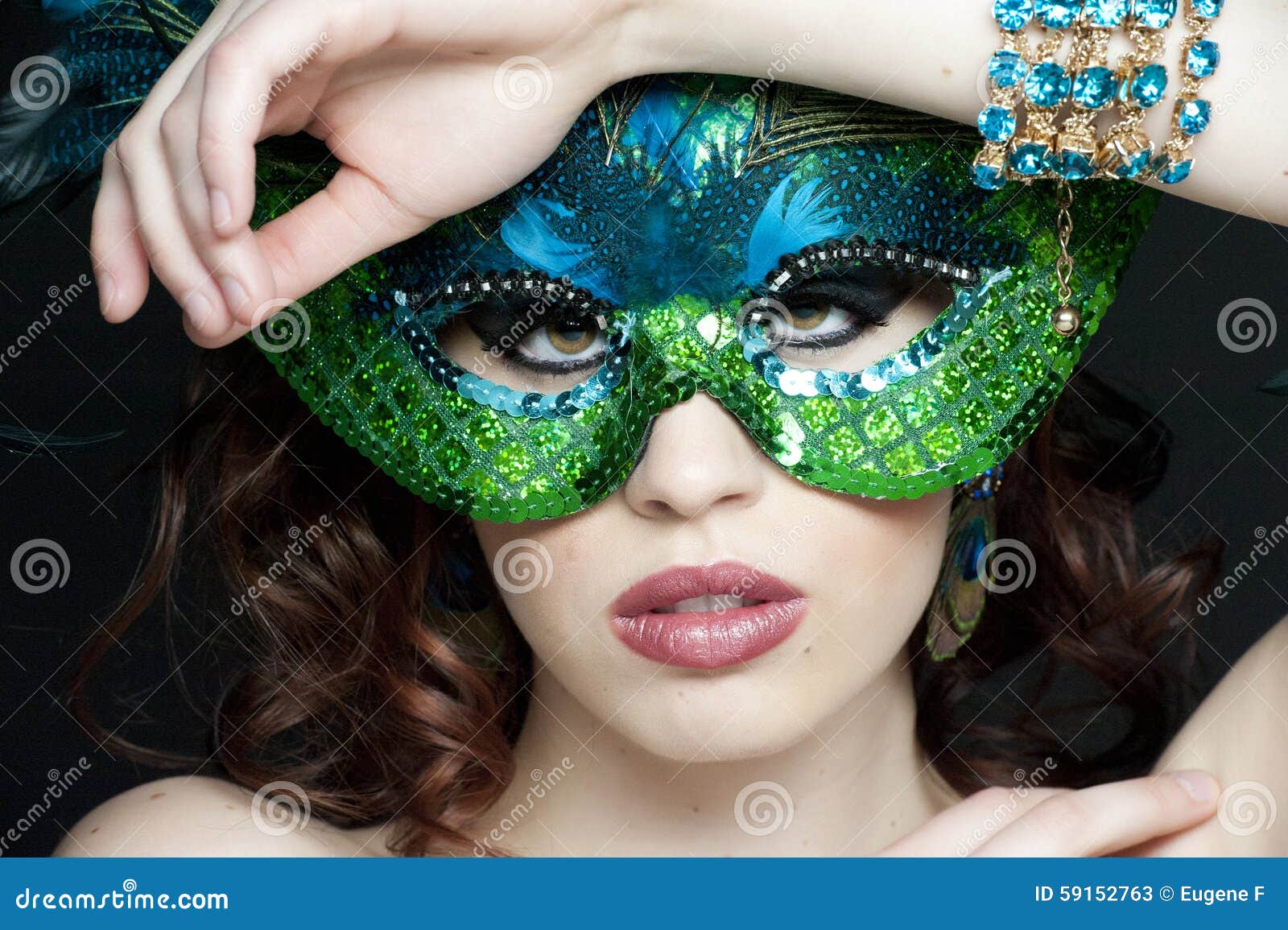 Masked Female stock image. Image of pretty, lips, eyeliner - 59152763