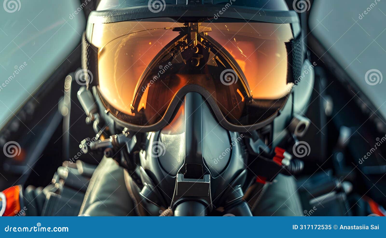 Masked Fighter Pilot Ready To Fly Stock Image - Image of airplane ...