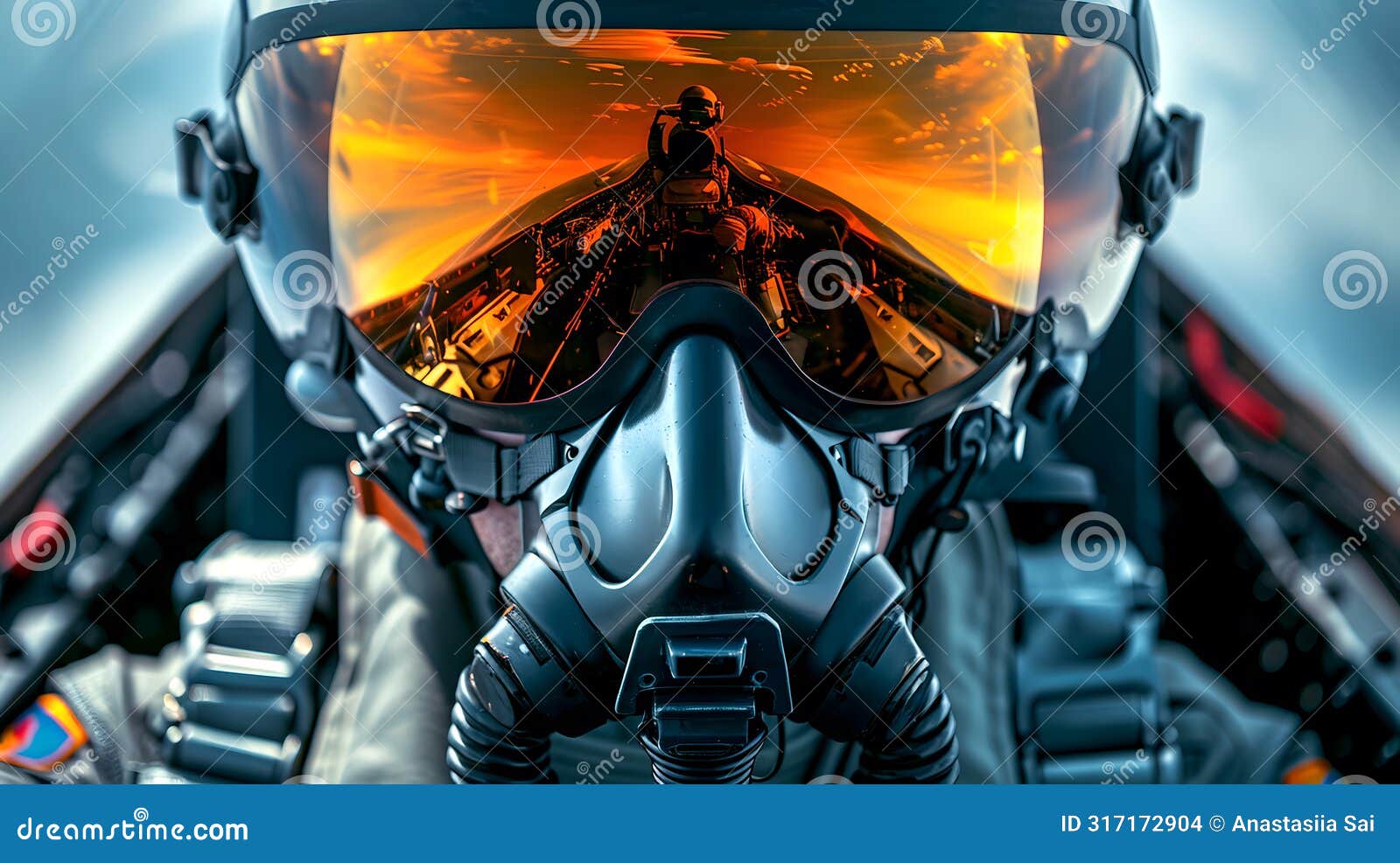 Masked Fighter Pilot Ready To Fly Stock Photo - Image of technology ...