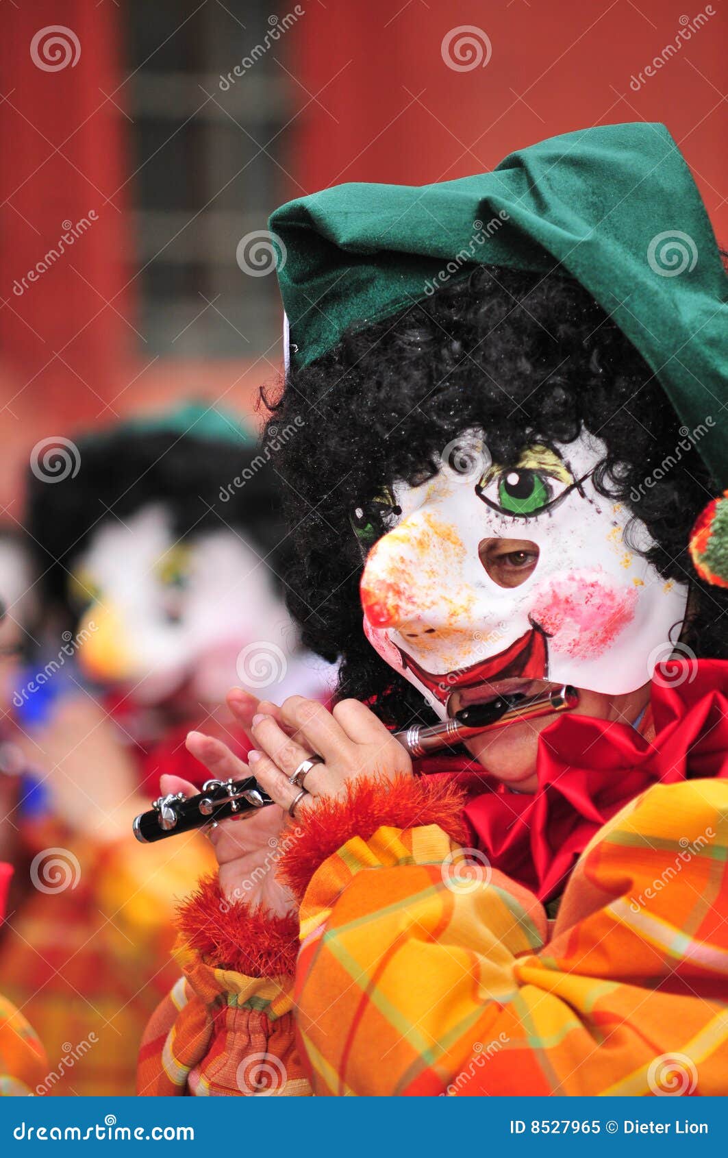 Masked flute player stock image. Image of color, music - 8527965