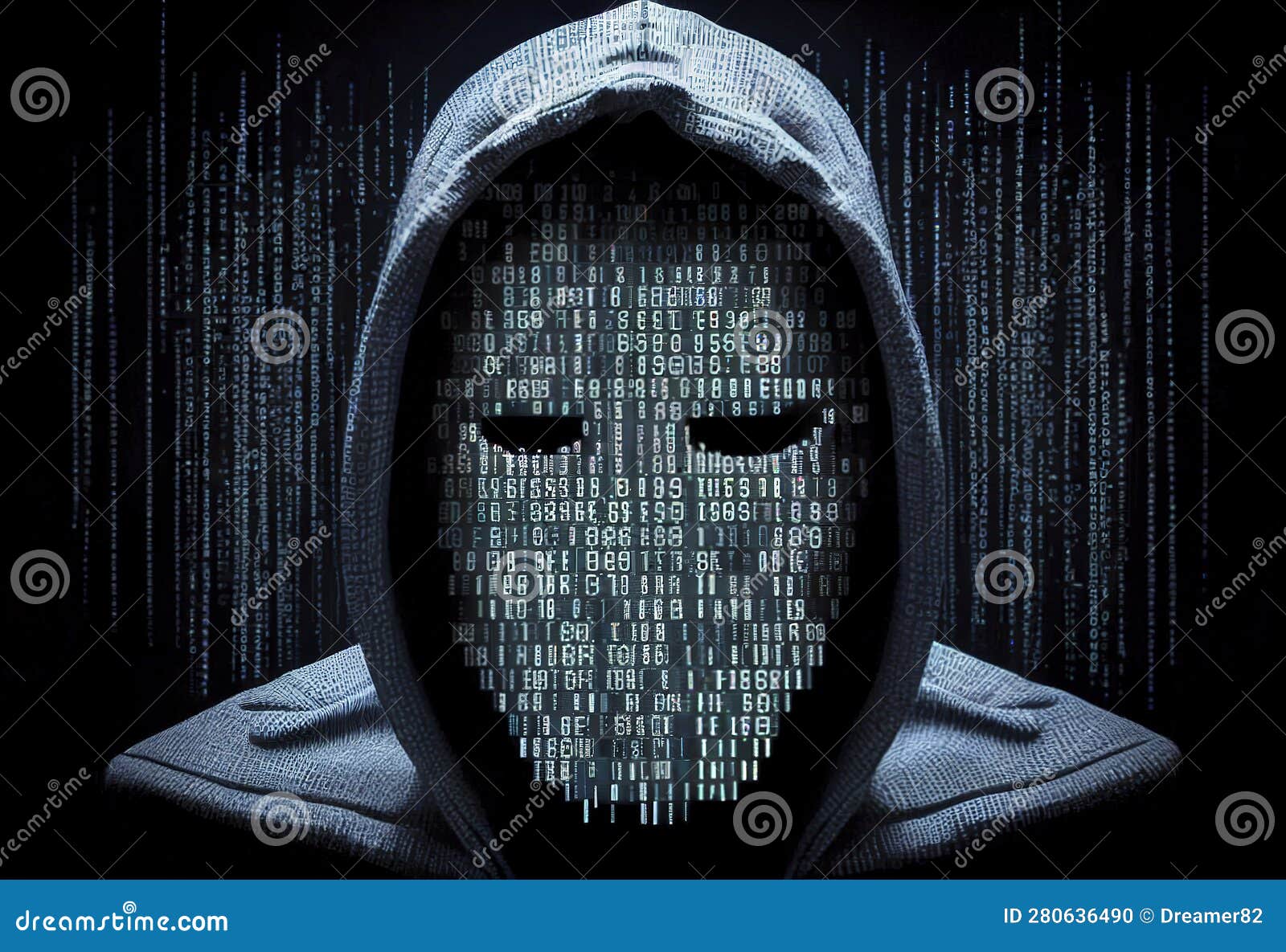 Masked Hacker, Working On Computer. Conceptual Illustration. Generative ... Masked Hacker, Working On Computer. Conceptual Illustration. Generative ...