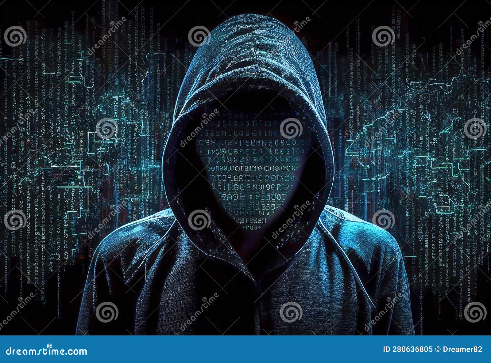 Masked Hacker, Working On Computer. Conceptual Illustration. Generative ... Masked Hacker, Working On Computer. Conceptual Illustration. Generative ...