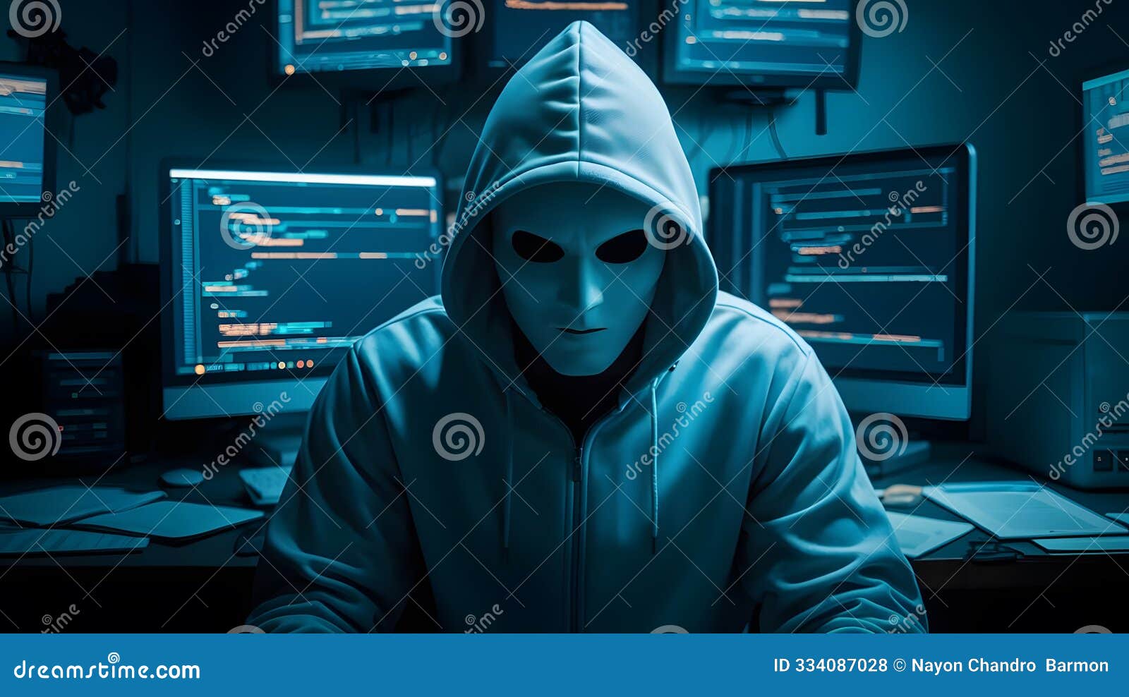 The Phantom Hacker a Dark Web Enigma. Stock Illustration - Illustration ...