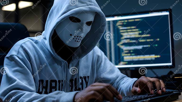 The Phantom Hacker a Dark Web Enigma. Stock Illustration - Illustration ...