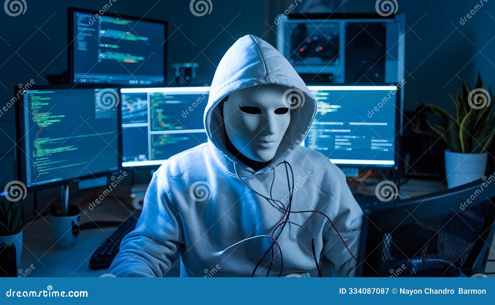 The Phantom Hacker A Dark Web Enigma. Stock Image | CartoonDealer.com ...