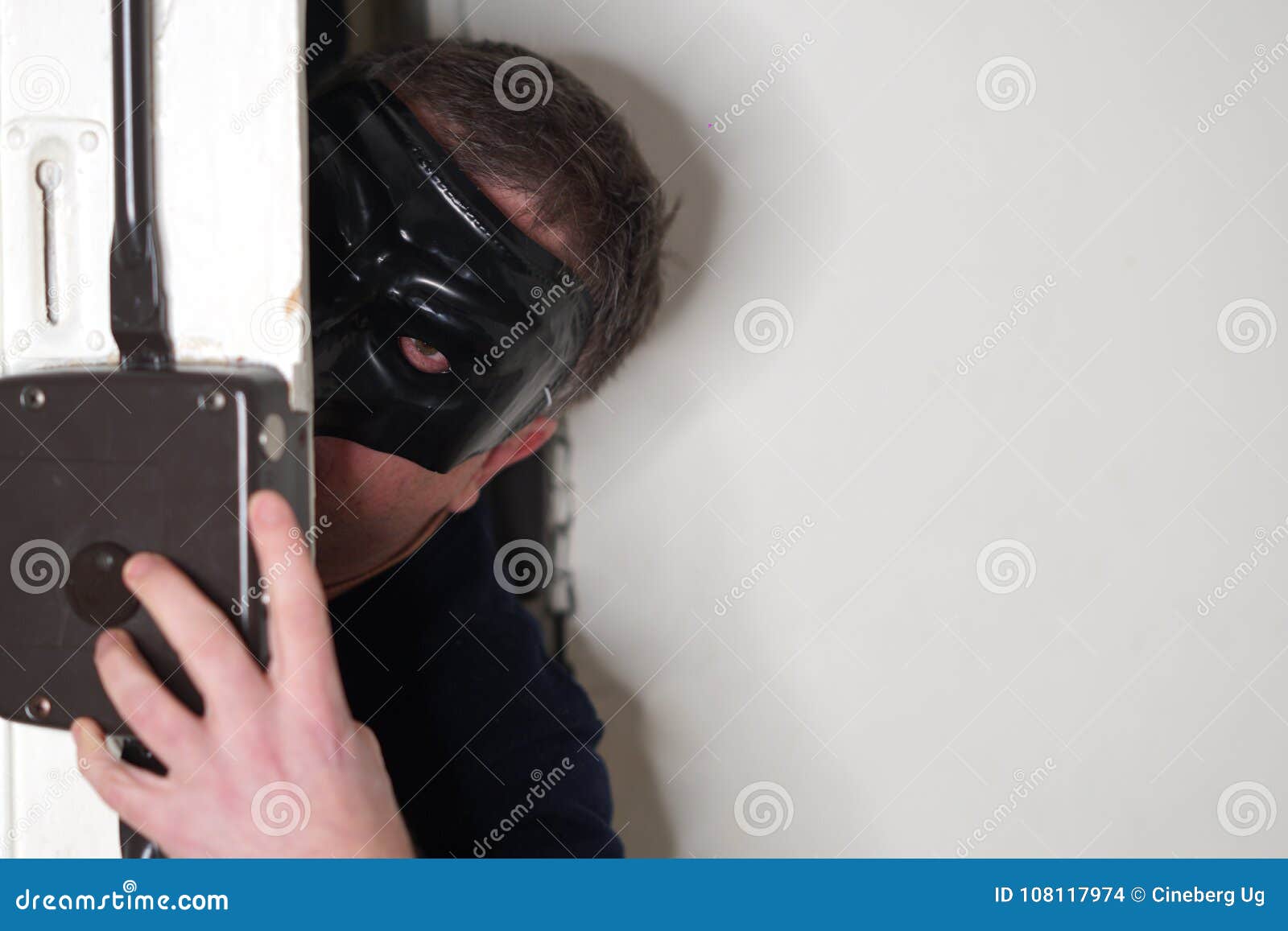 Illegal Housebreaker Entering In The House Royalty-Free Stock Photo ...