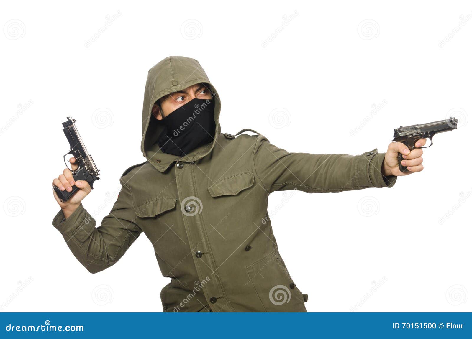 The Masked Man in Criminal Concept on White Stock Photo - Image of ...