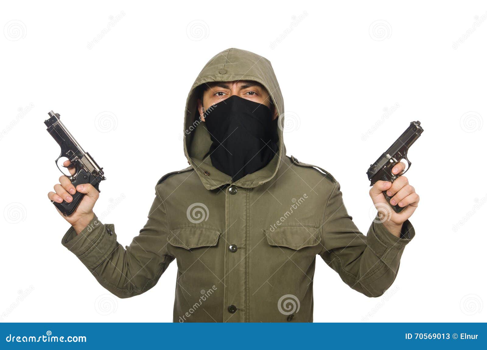 The Masked Man in Criminal Concept on White Stock Image - Image of gang ...