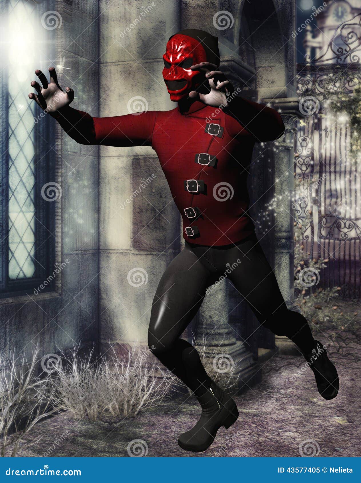 Masked man stock illustration. Illustration of mask, scare - 43577405