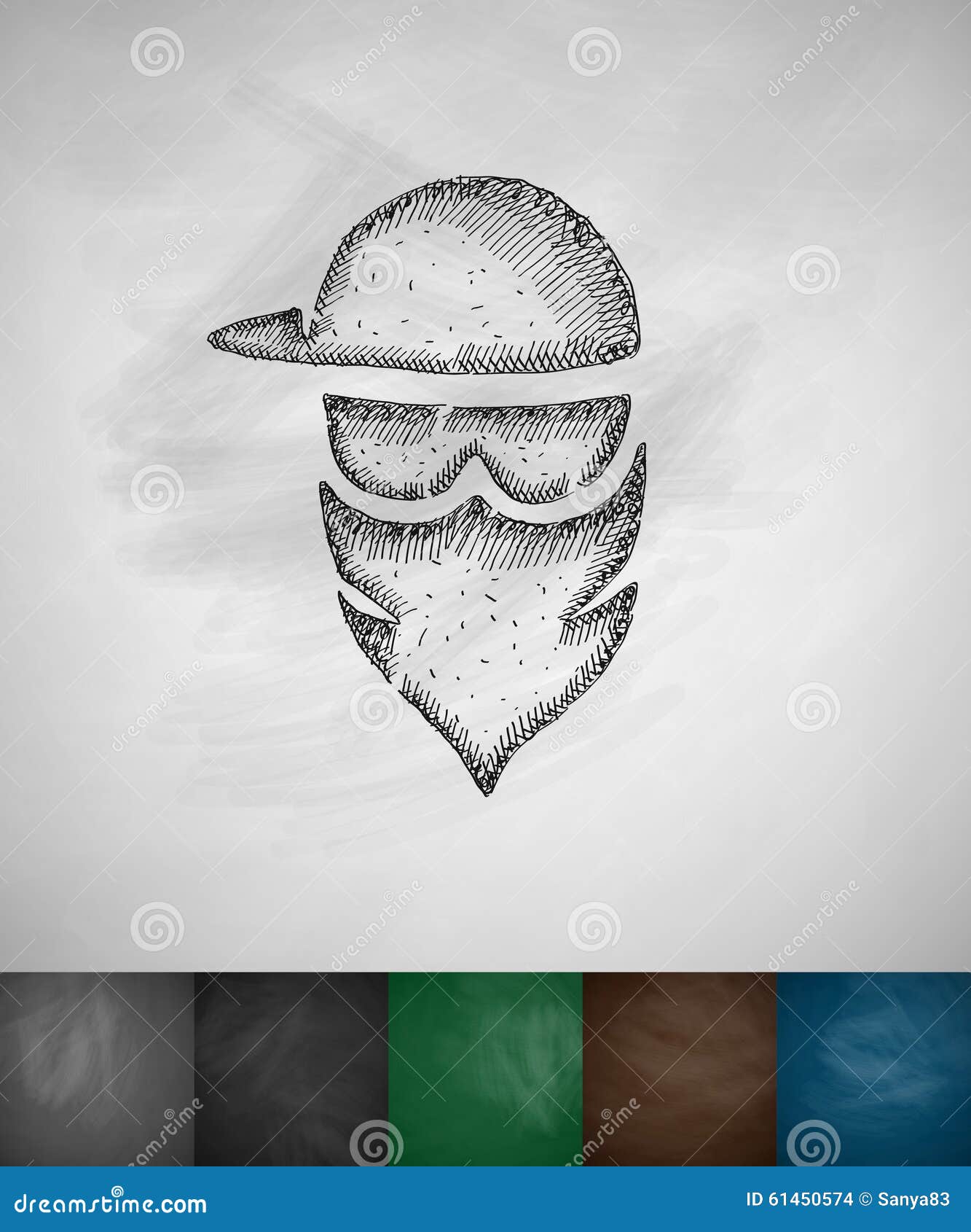Masked man icon stock vector. Illustration of european - 61450574