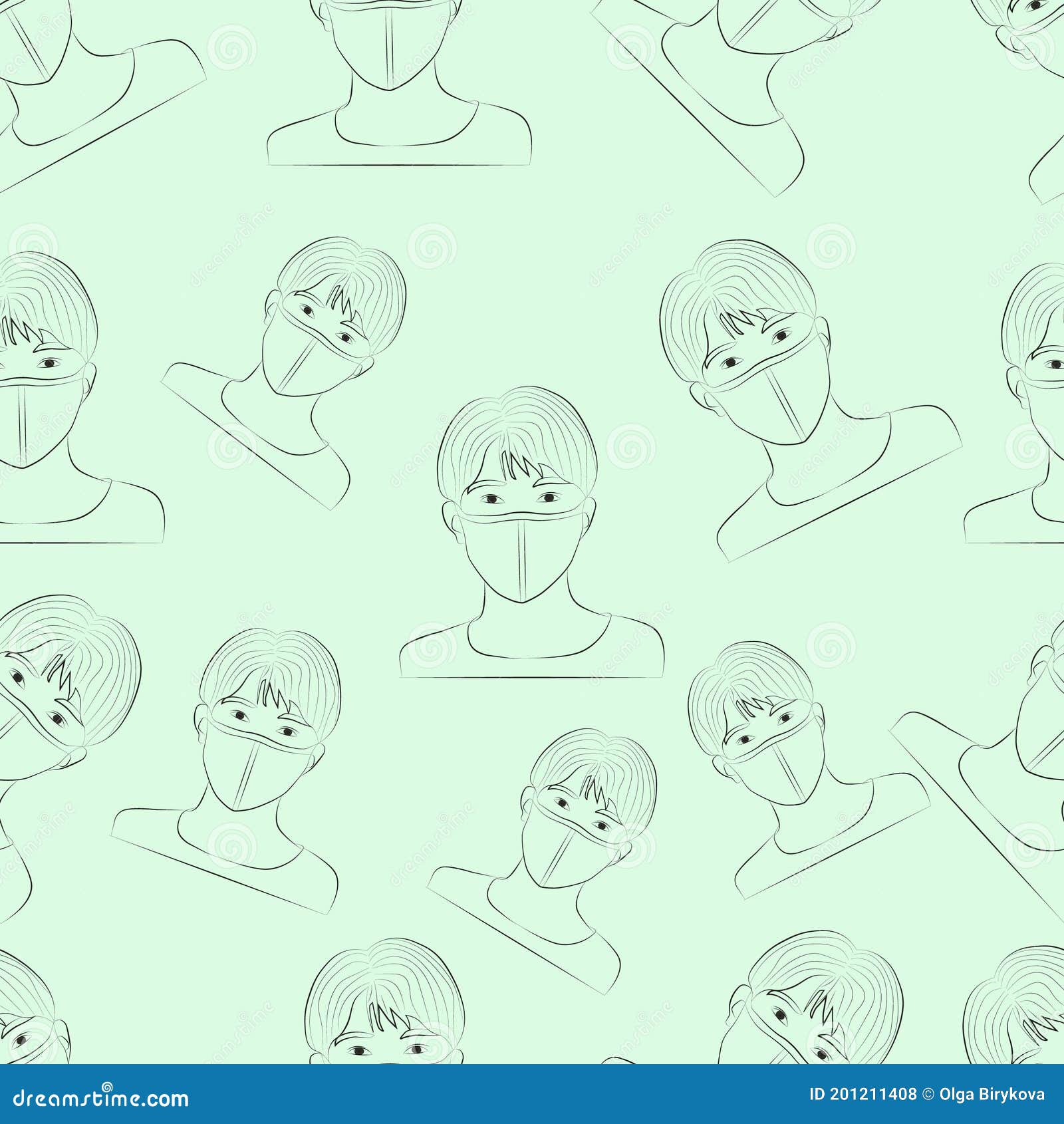 Masked man pattern stock illustration. Illustration of clinic - 201211408