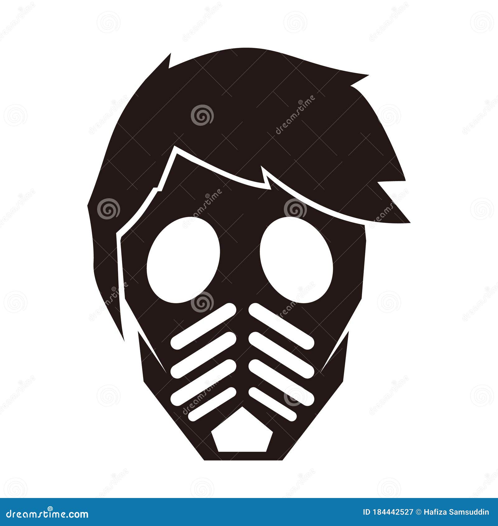 Masked Man. Vector Illustration Decorative Background Design Stock ...