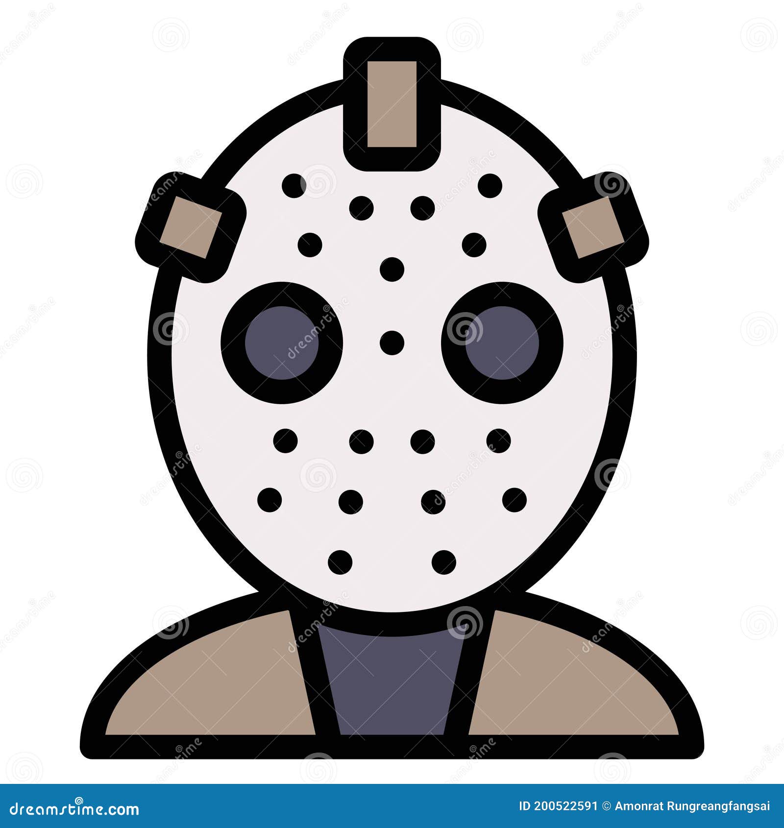Masked Murderer Avatar, Halloween Costume Vector Icon | CartoonDealer ...