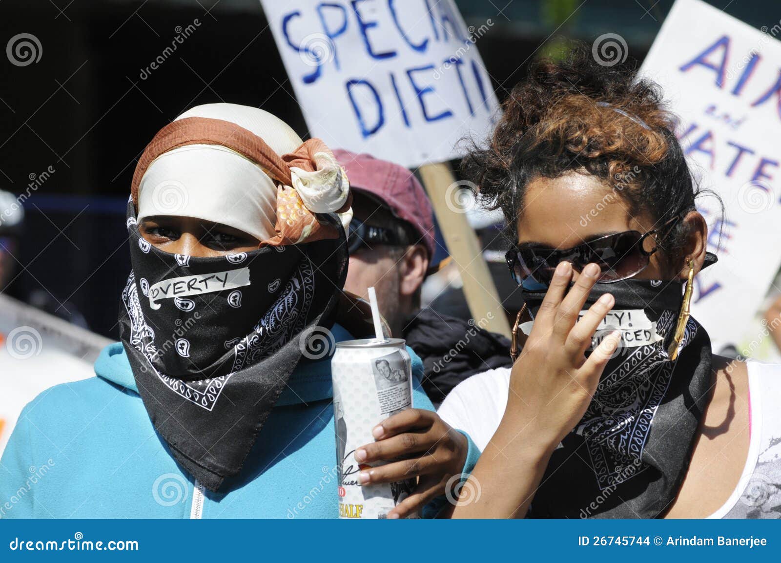 Masked protesters. editorial stock image. Image of message - 26745744
