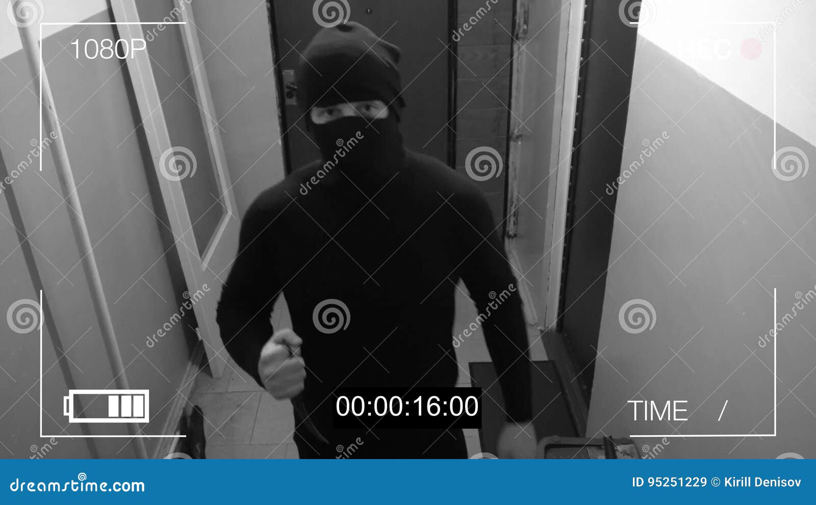 The Masked Robber Burst through the Door and Threatened with a Knife in ...