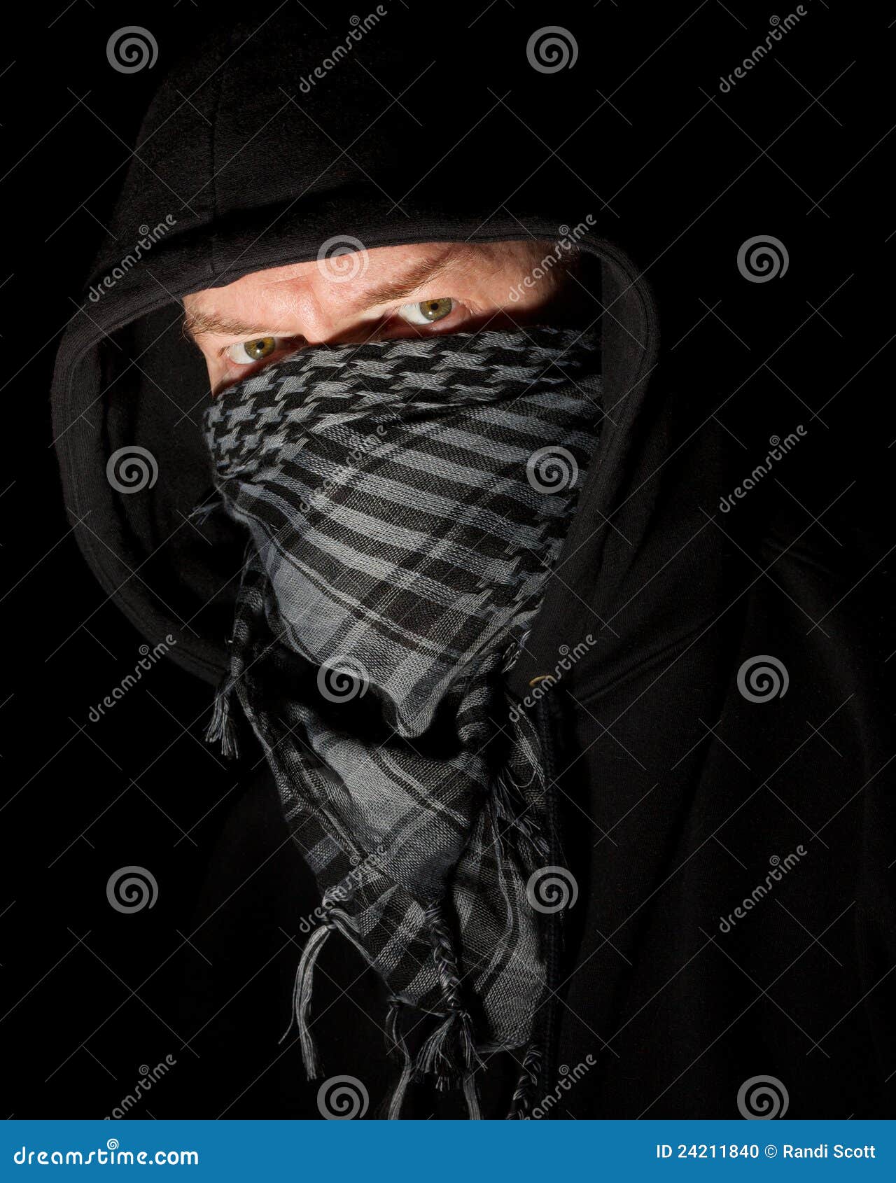 Masked Robber Wearing Hoodie Stock Photo - Image of unsafe, eyes: 24211840