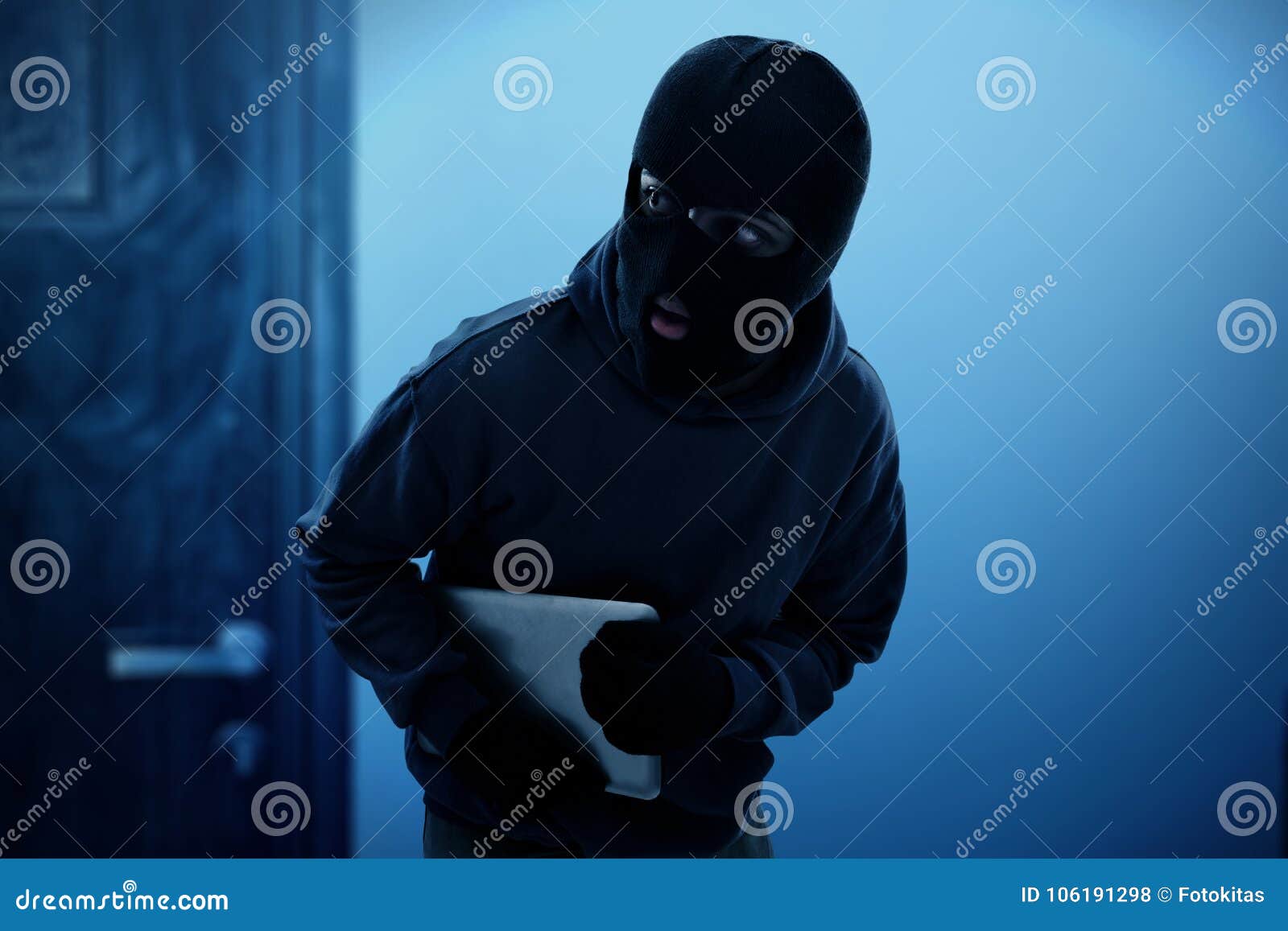 Masked Thief Steal at Night Stock Photo - Image of bandit, mask: 106191298